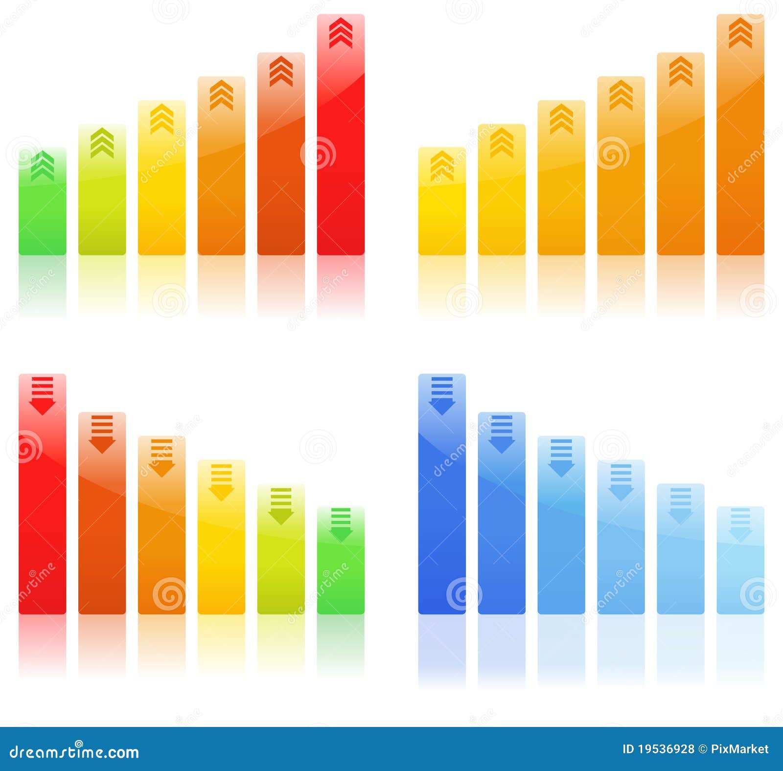 Bar Graphs - Descending - Perspective View Stock Photo | CartoonDealer ...
