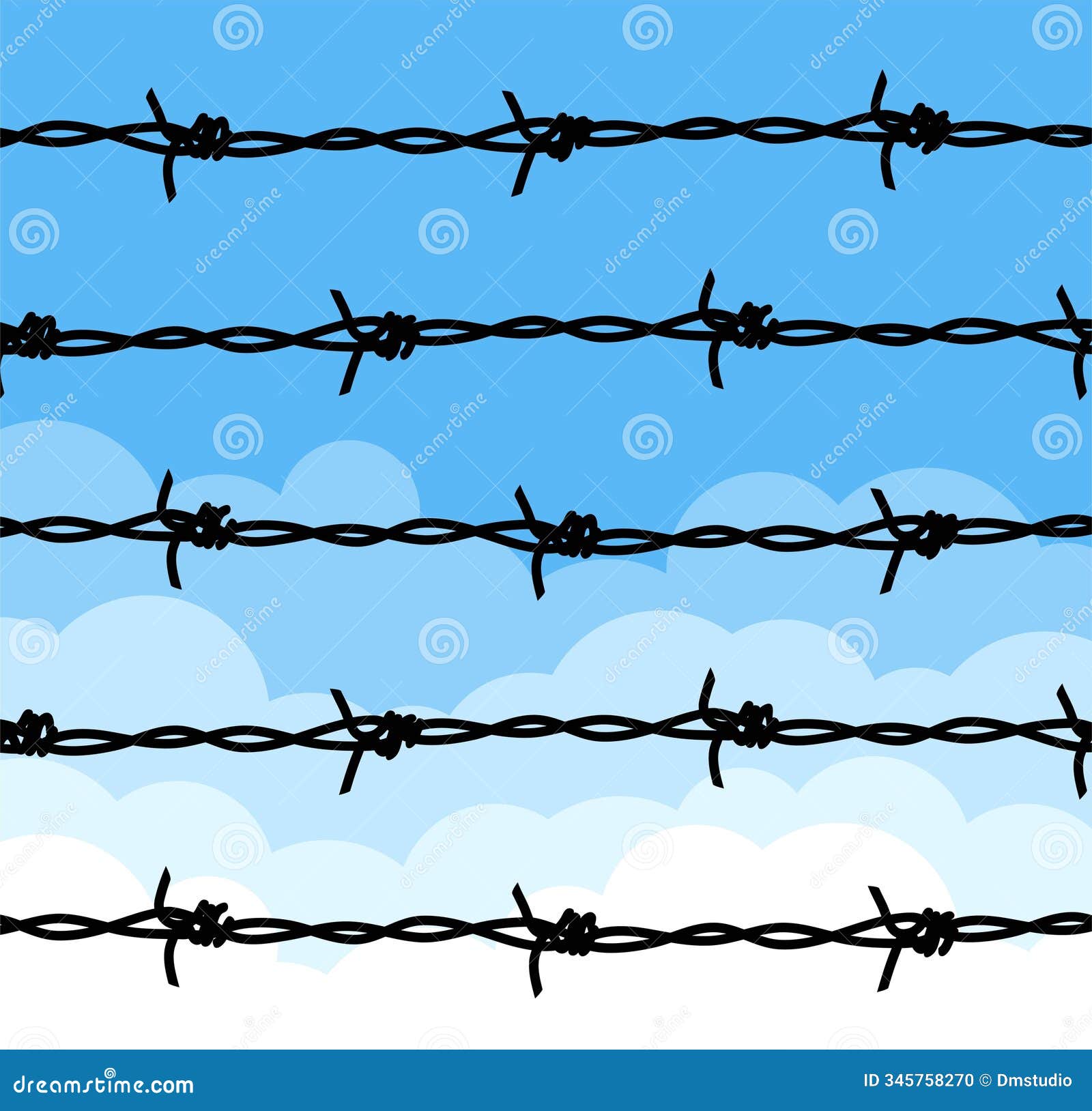 Vector Barbed Wire Round Boundary | CartoonDealer.com #289937588