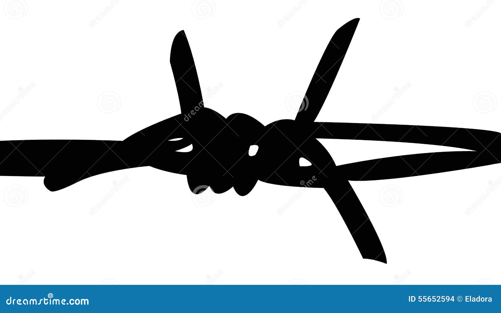 Barbed Wires Twisted And Tied Like A DNA Spiral. Replicable Vector ...