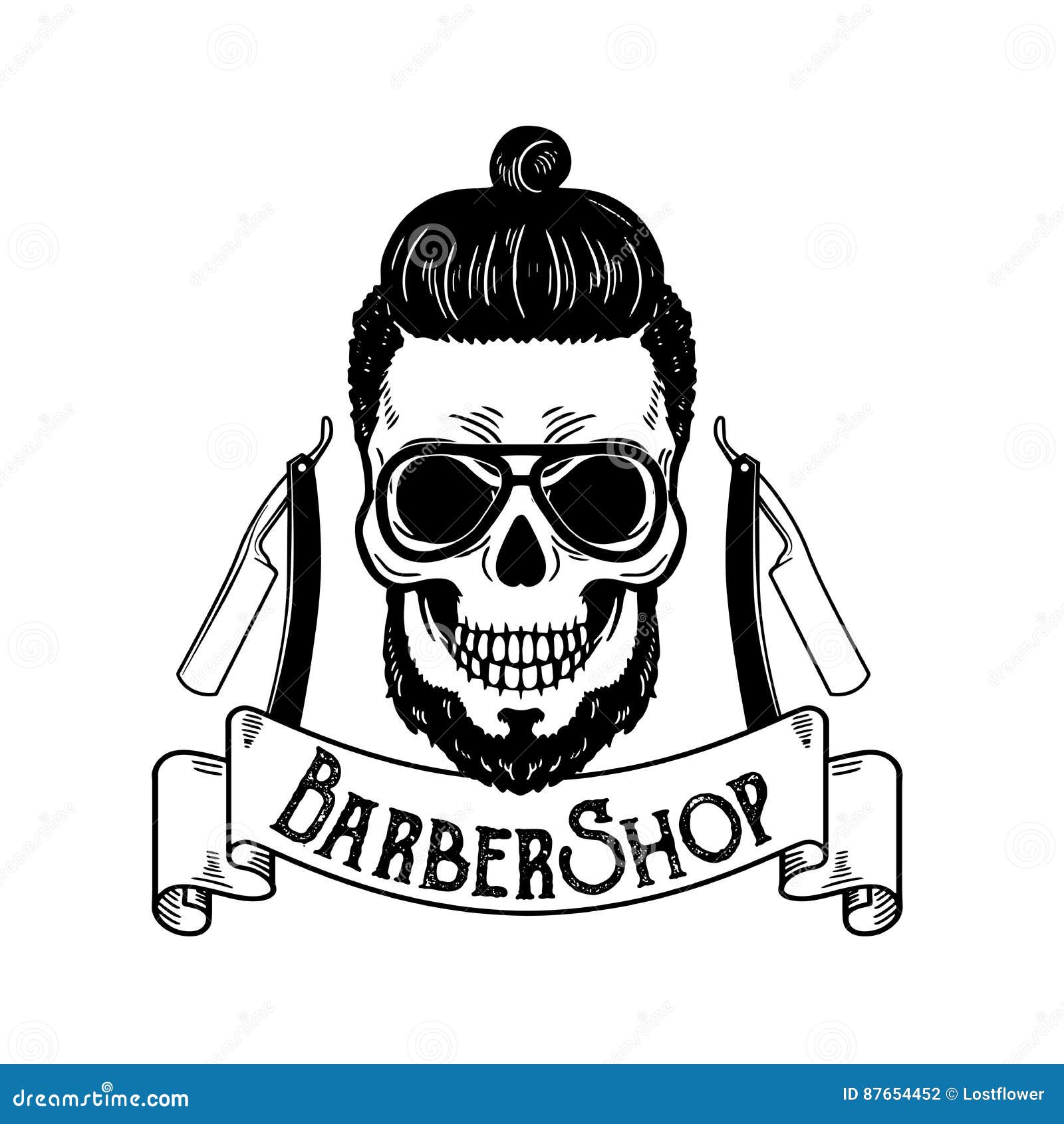 Vector Barbershop Emblem Barbershop Logo Or Badge For Barber Shop
