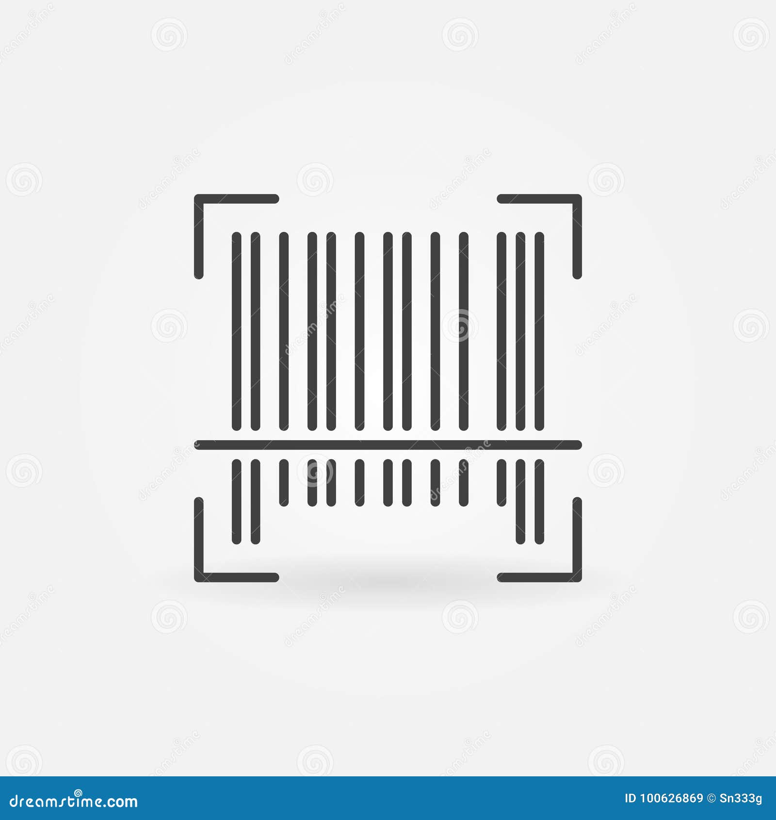 Vector Barcode Concept Outline Icon Stock Vector - Illustration of ...