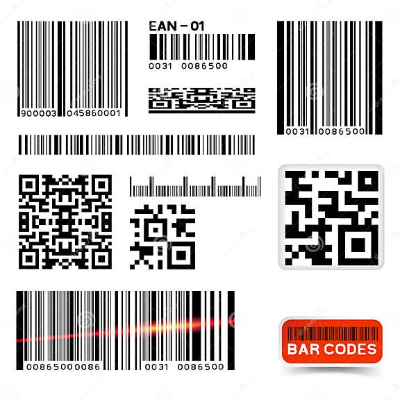 Vector Barcode Label Collection Stock Vector - Illustration of barcode ...