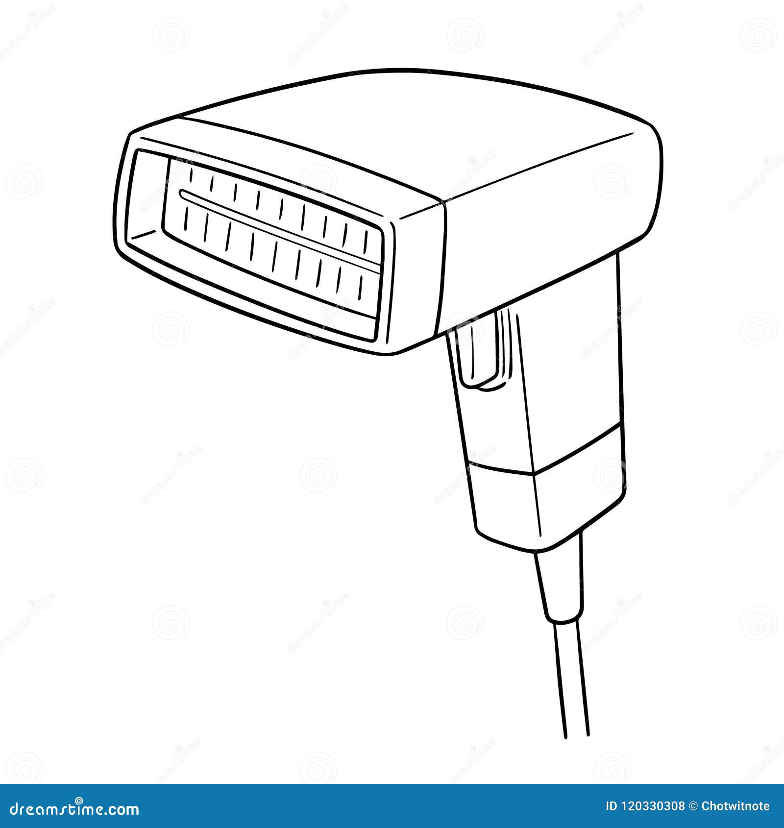 Vector of barcode reader stock vector. Illustration of barcode - 120330308