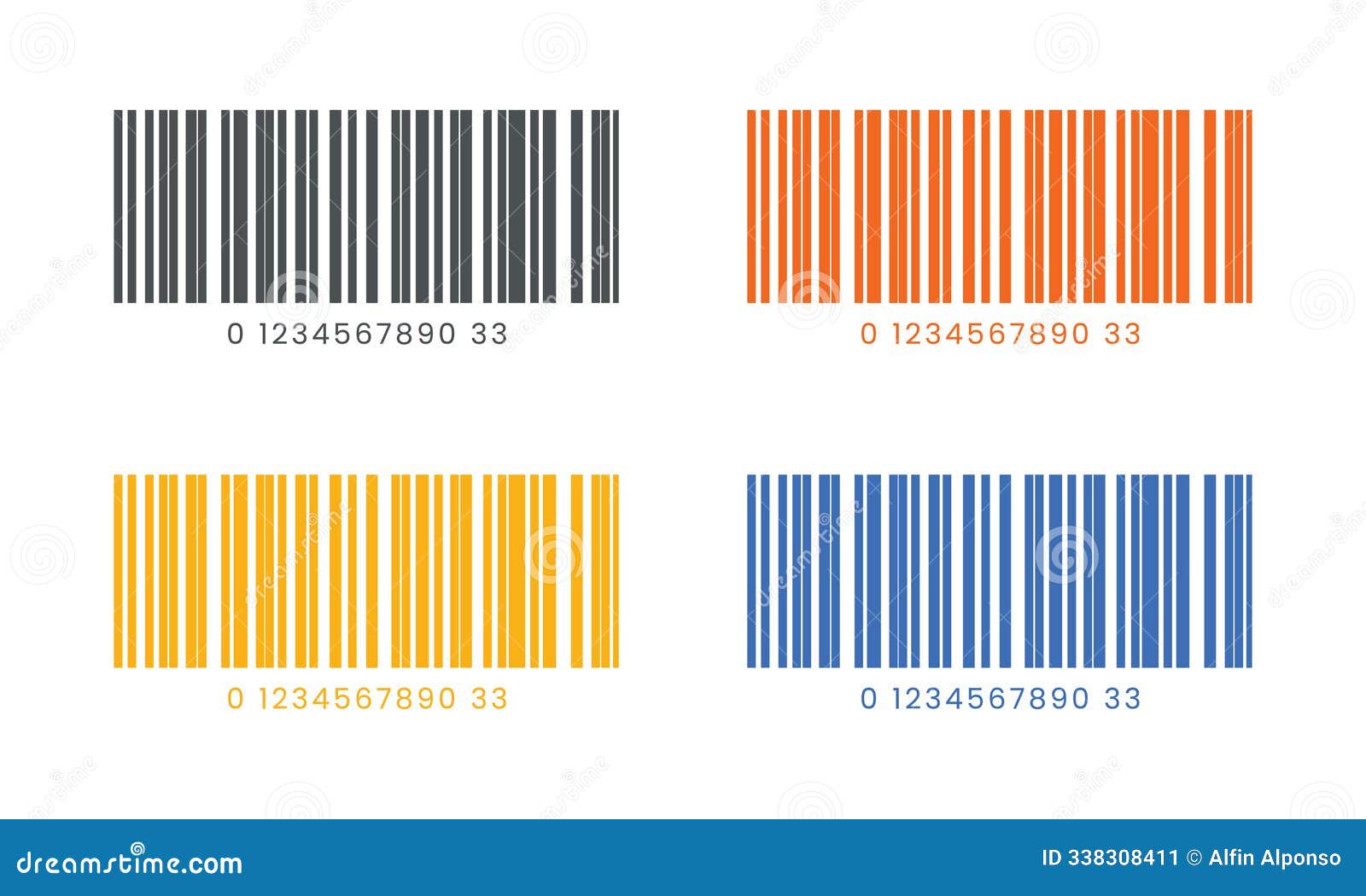 Vector Barcode Scanner Icon in Multiple Color Stock Illustration ...