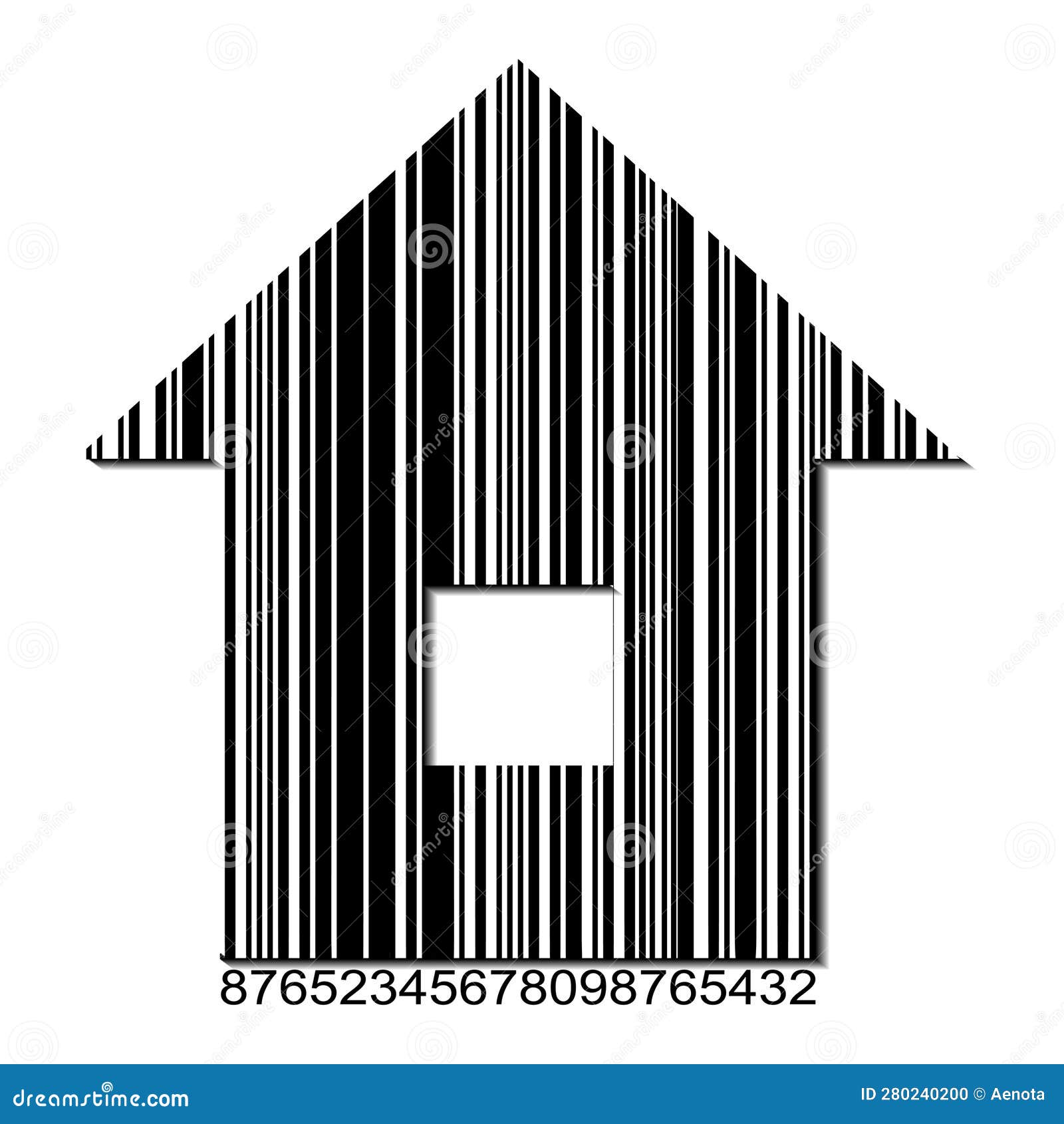 Vector Barcode Symbol of House Stock Vector - Illustration of code ...