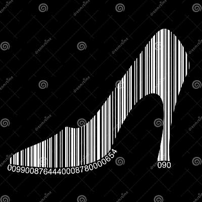 Vector Barcode Symbol of Shoe Stock Vector - Illustration of codabar ...