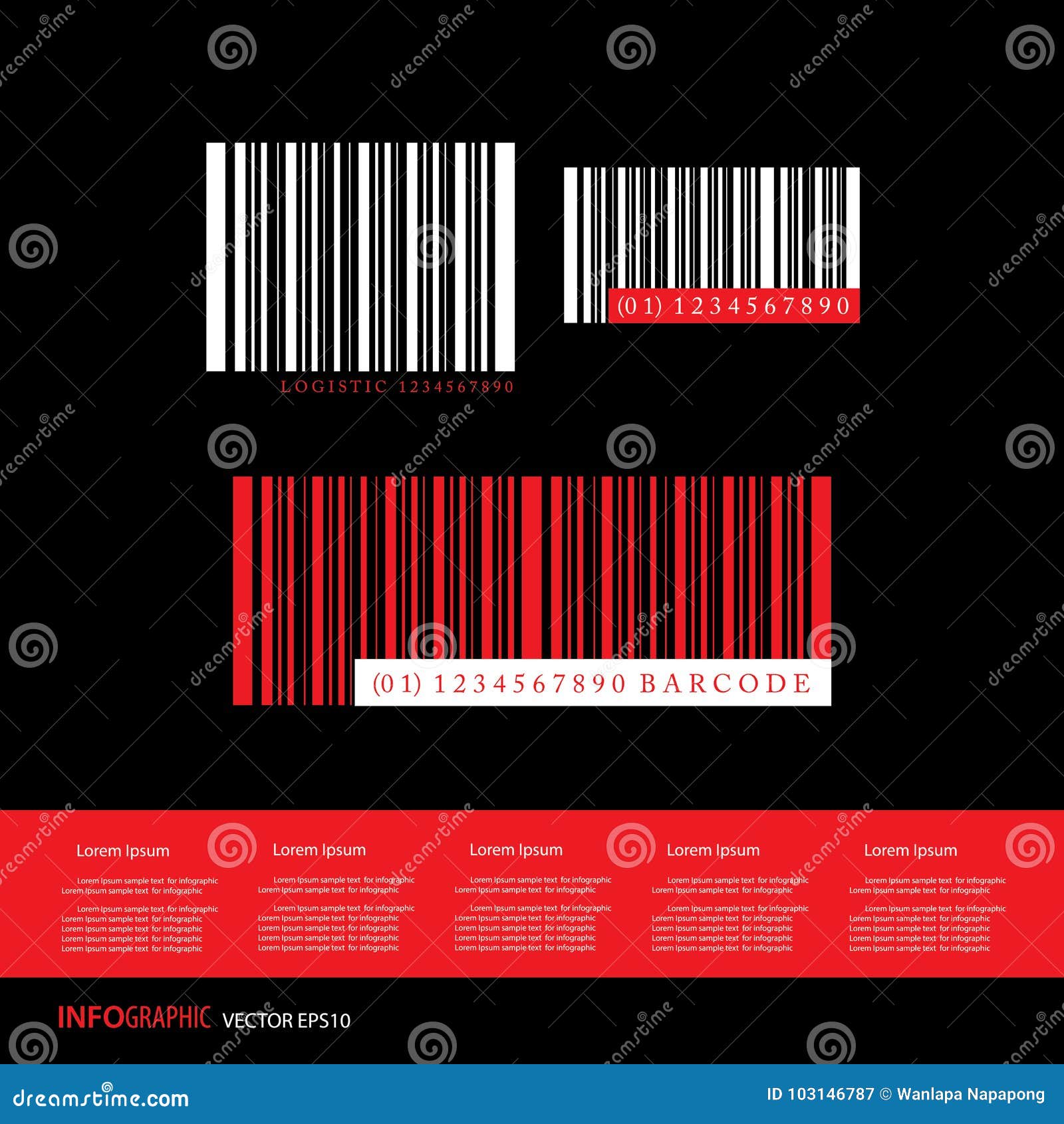 Barcodes Numbers Scanning Price Stock Vector - Illustration of reader ...