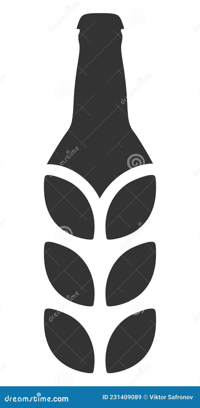 Vector Barley Beer Flat Icon Image Stock Vector - Illustration of ...