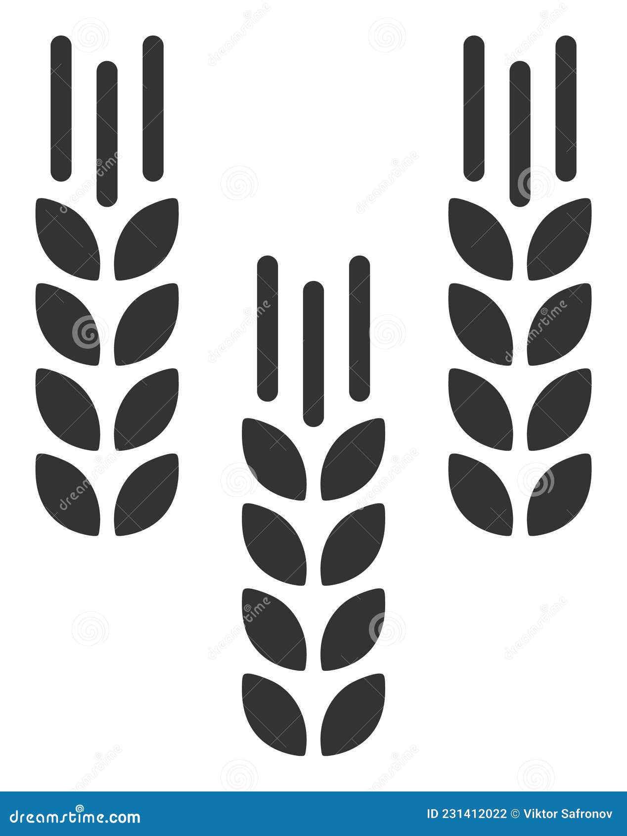 Vector Barley Beer Logo Flat Icon Symbol | CartoonDealer.com #231409722