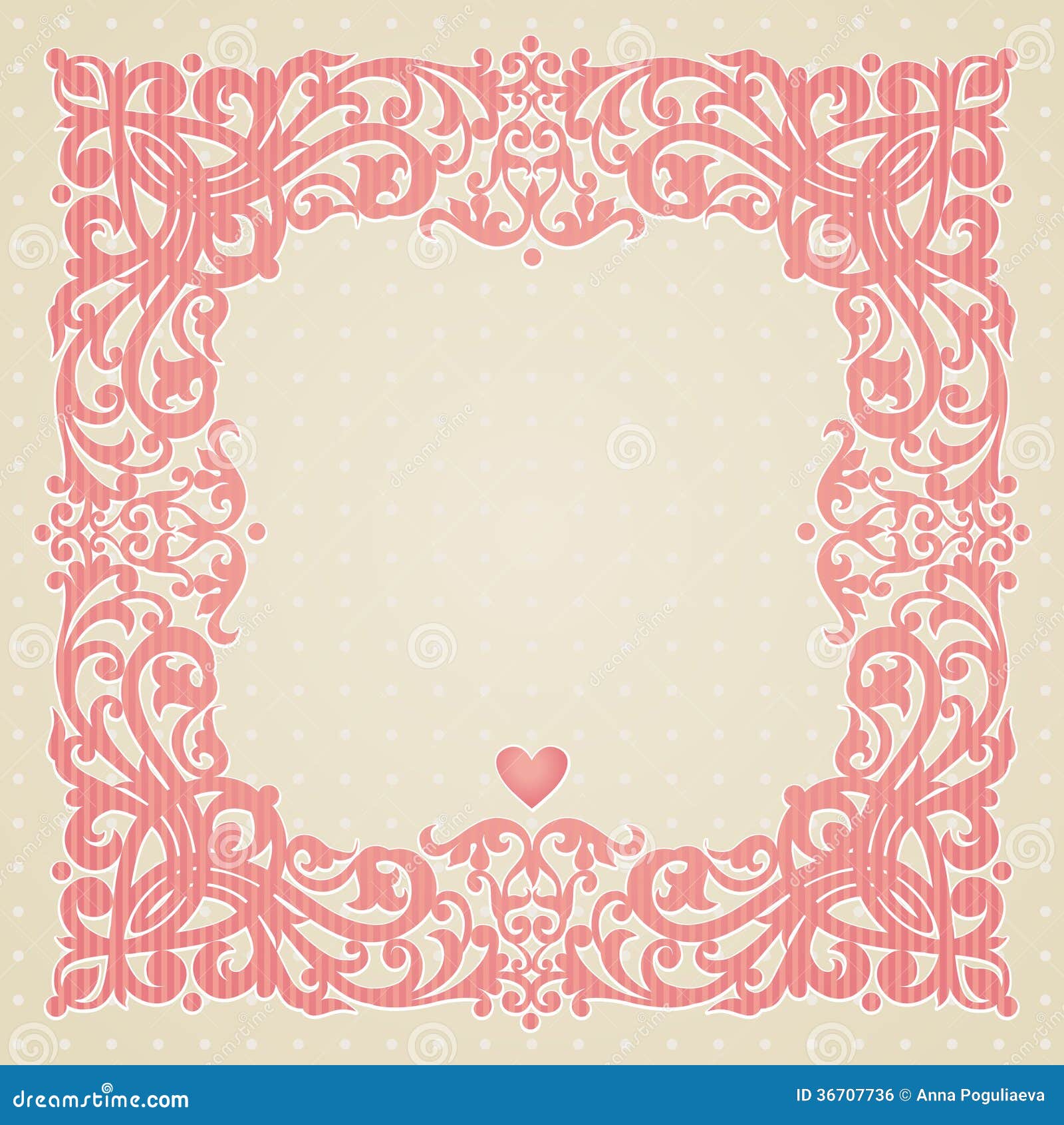 Vector barok kader. vector illustratie. Illustration of element - 36707736