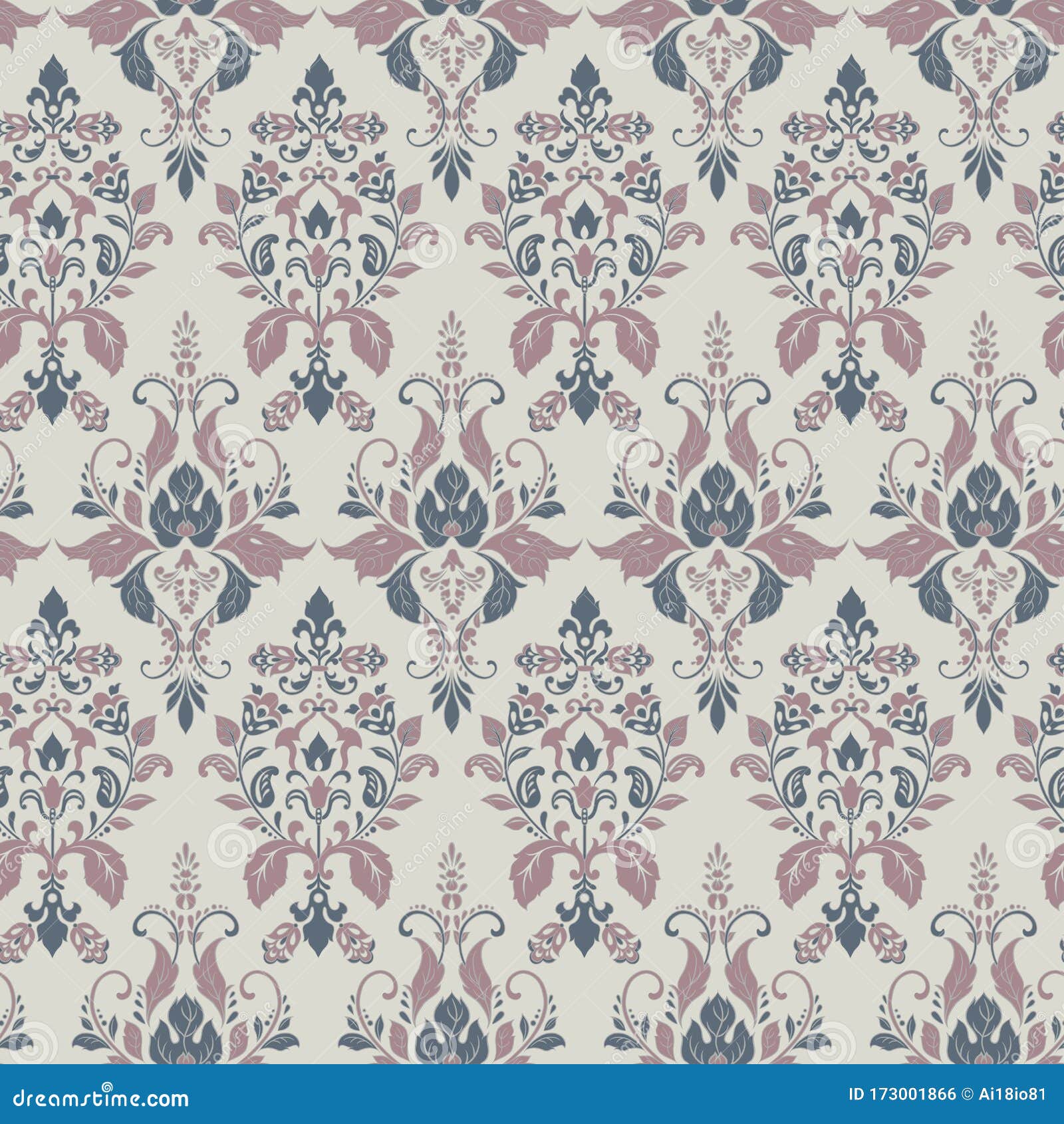 Vector Baroque Floral Pattern. Classic Floral Ornament Stock Vector ...