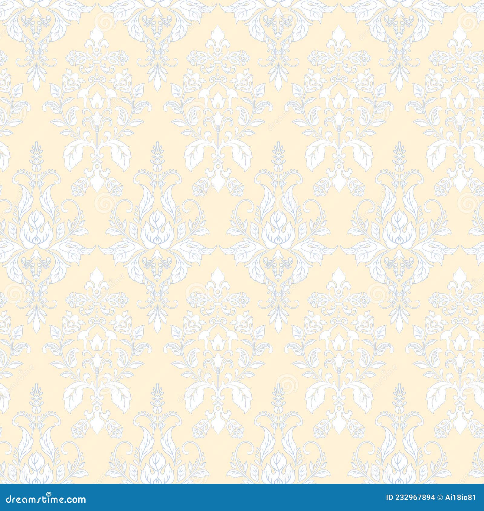 Vector Baroque Floral Pattern. Classic Floral Ornament. Stock ...