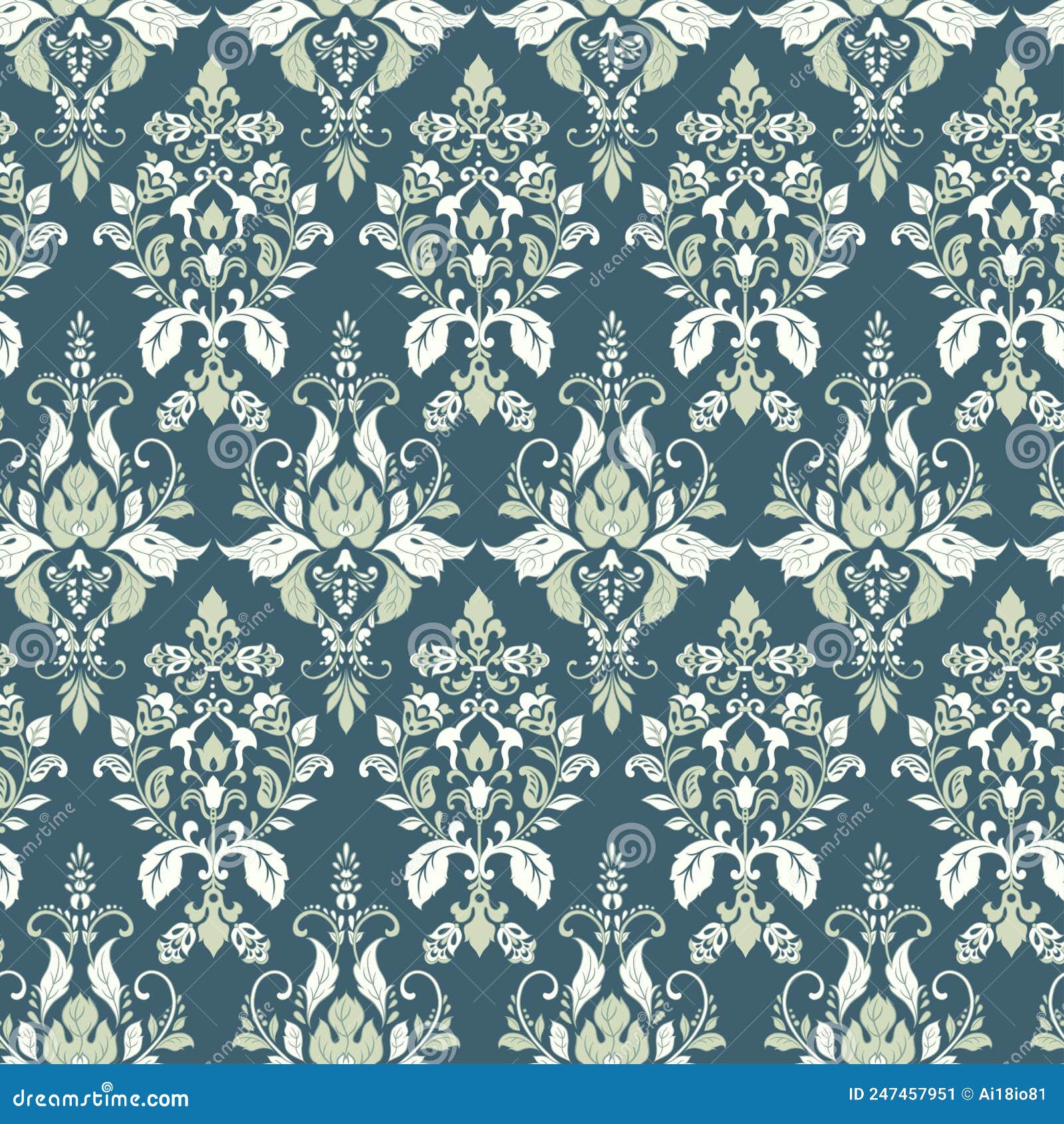 Vector Baroque Floral Pattern. Classic Floral Ornament. Stock ...