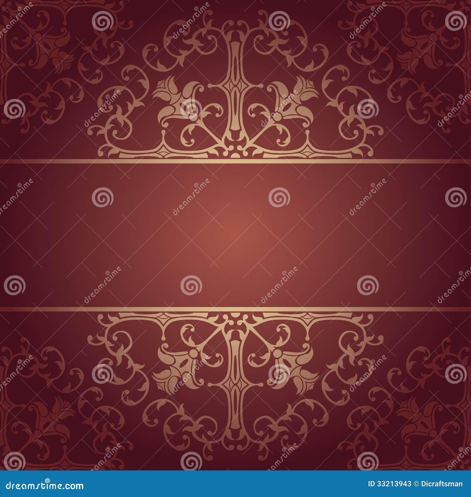 Vector Baroque Flowers Background Red Stock Vector - Illustration of ...