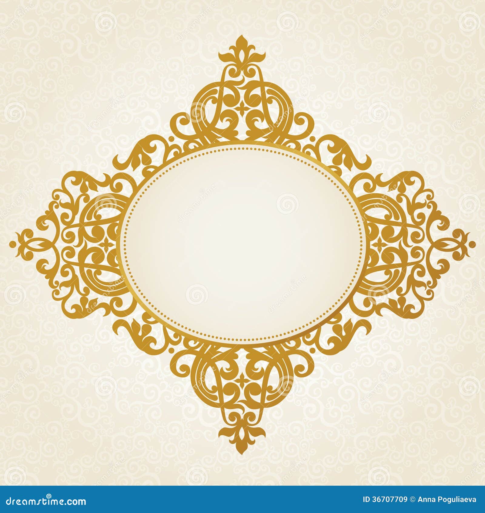Vector Baroque Frame in Victorian Style. Stock Vector - Illustration of ...