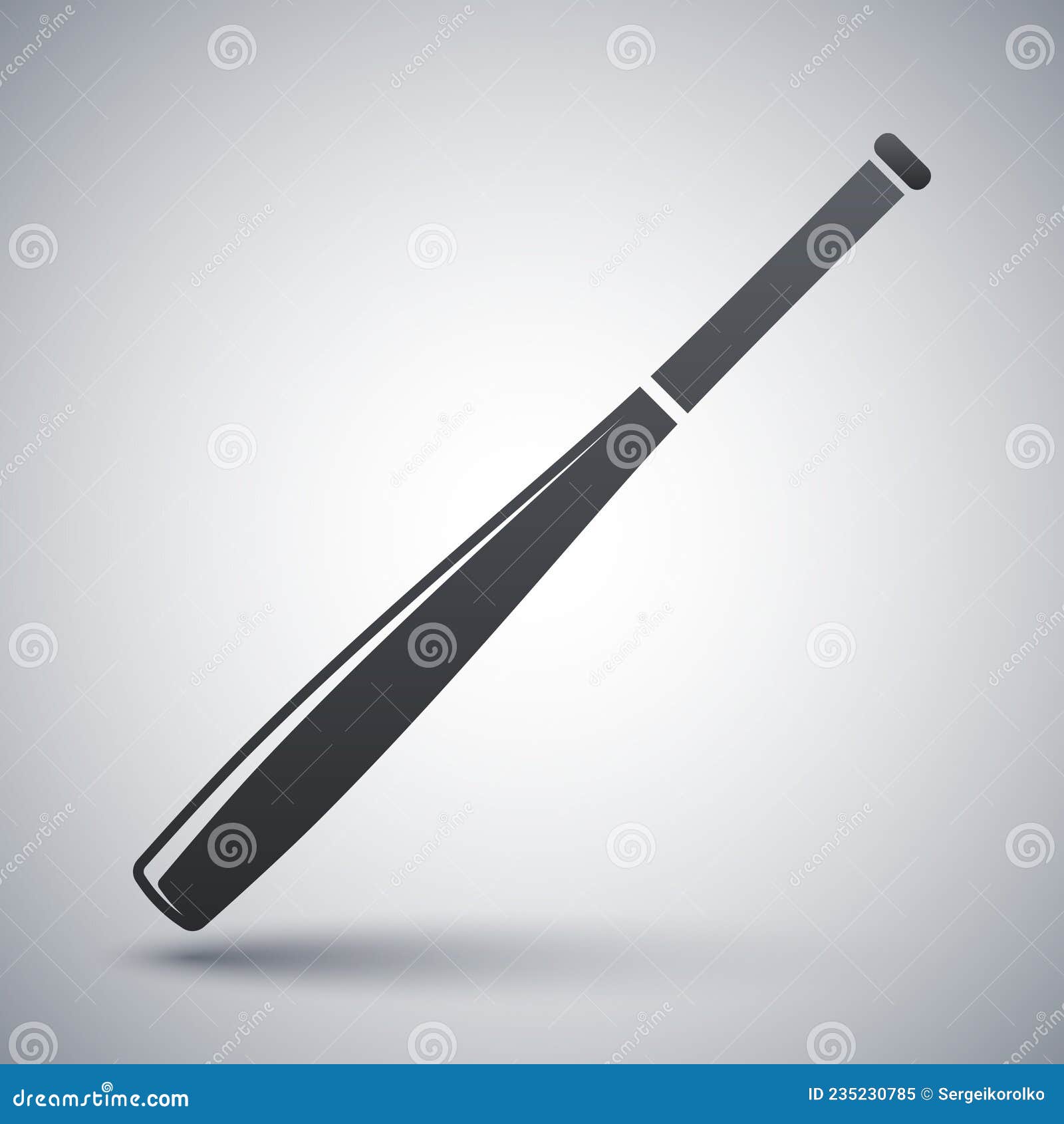 Vector baseball bat icon stock vector. Illustration of equipment ...