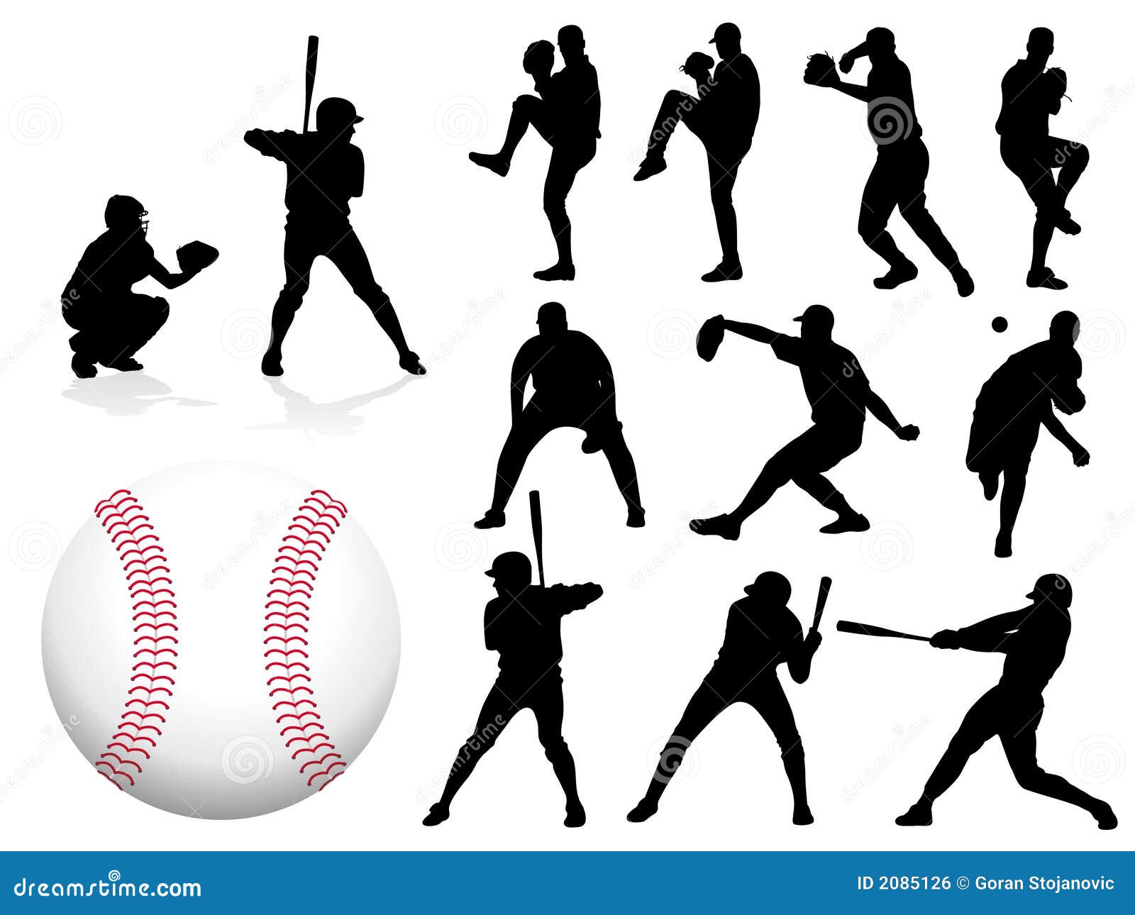 Baseball Player Silhouette Vector Free