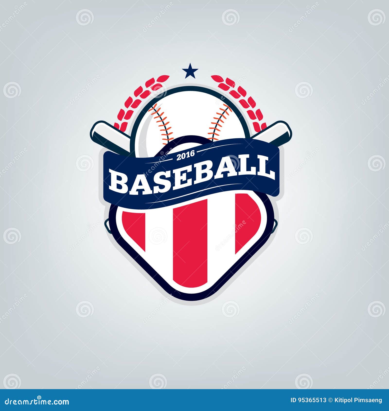 Vector of Baseball Sport Team Logo. Stock Vector - Illustration of play ...