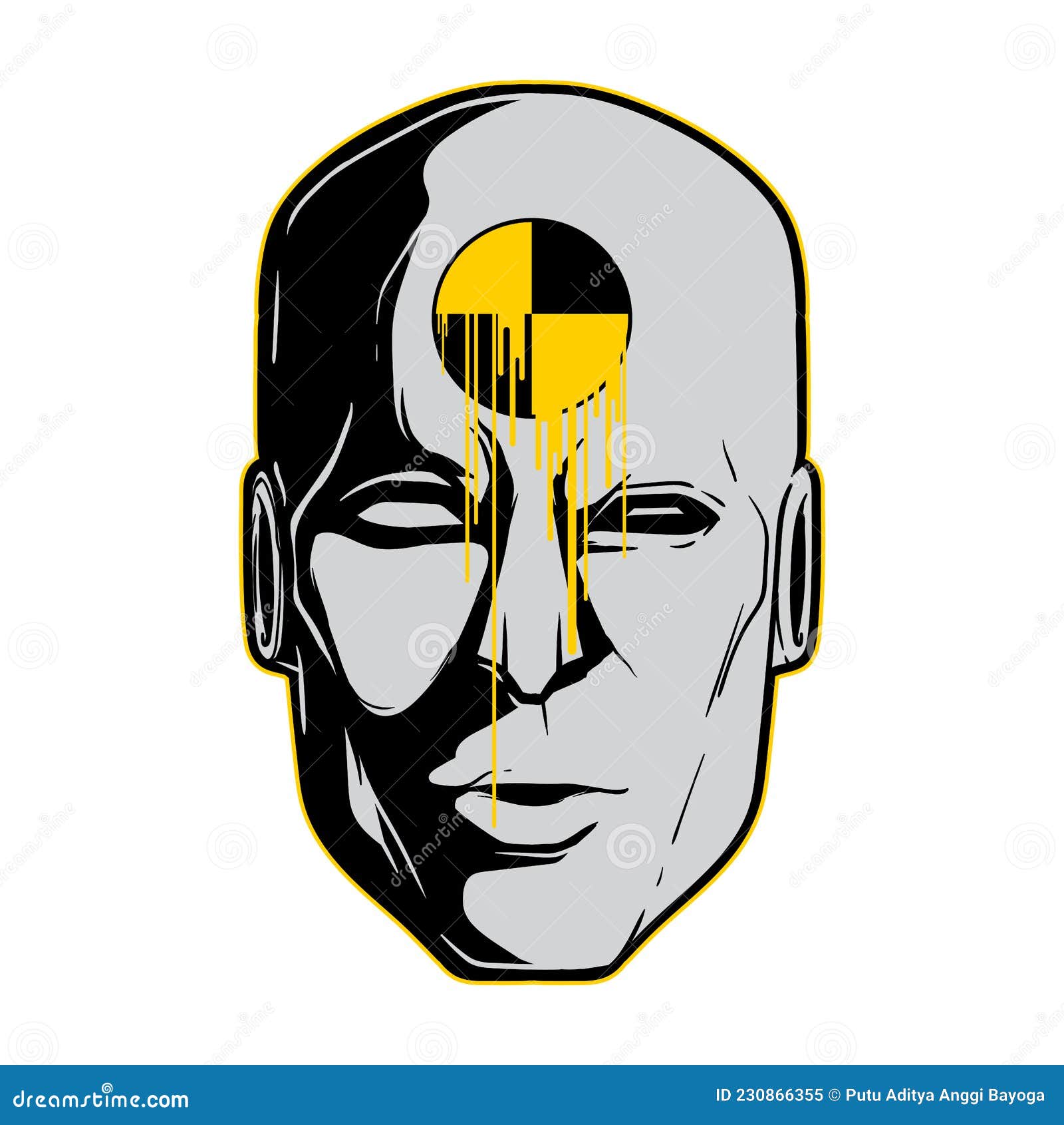 Crash dummy test head stock vector. Illustration of unique - 230866355
