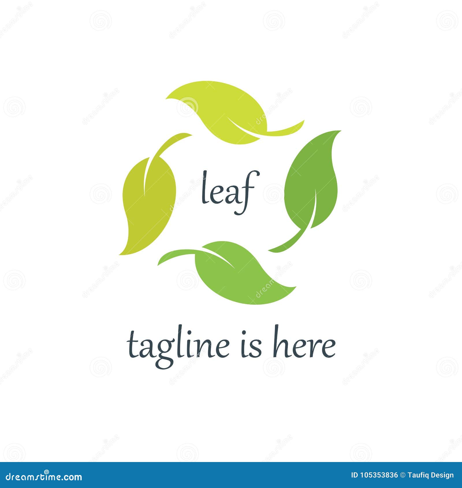 4 Leaf Logo Template Vector Design Stock Vector - Illustration of ...