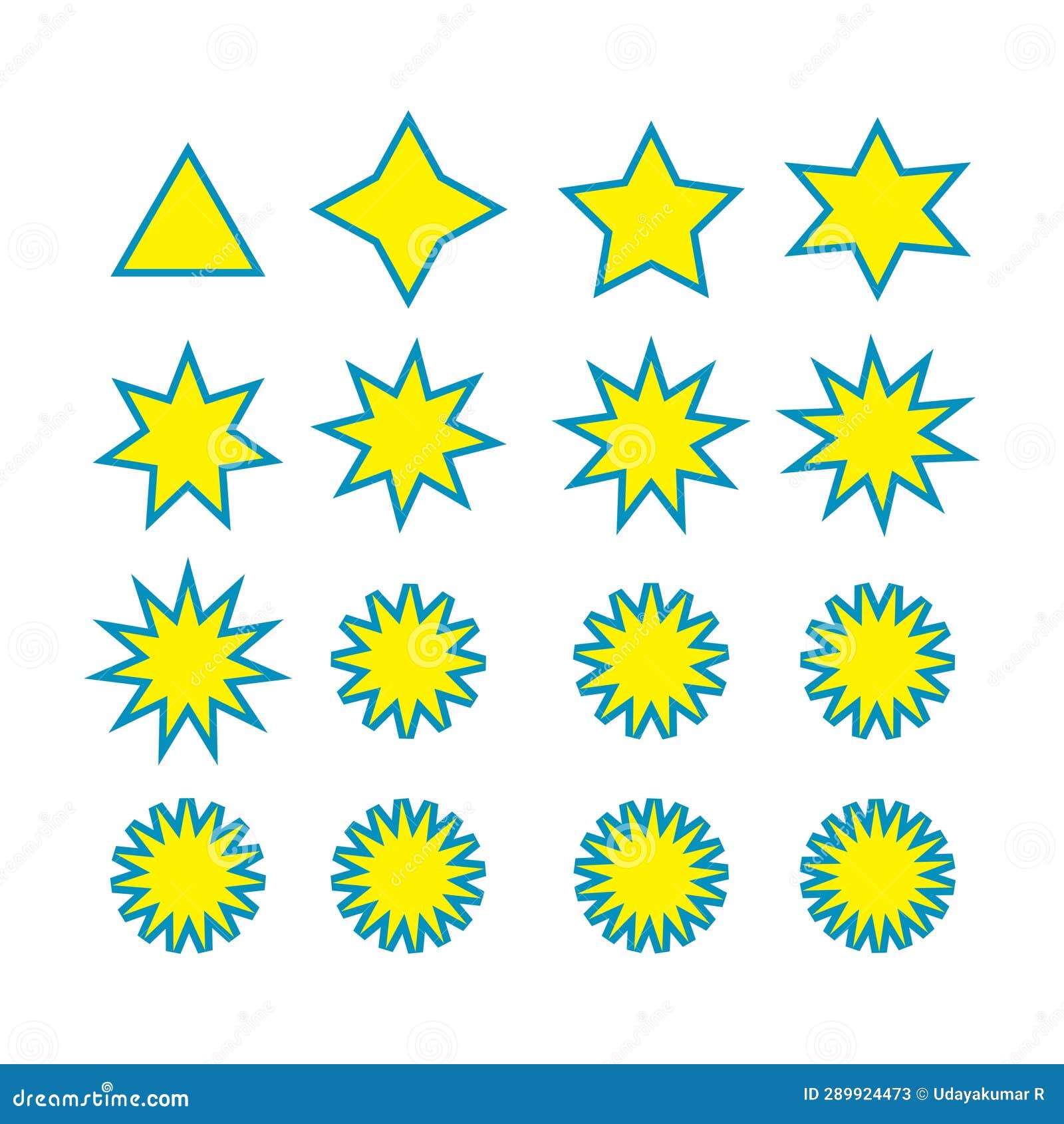 Vector Basic Shape Red Color Filled Collection for Your Design. Stock ...