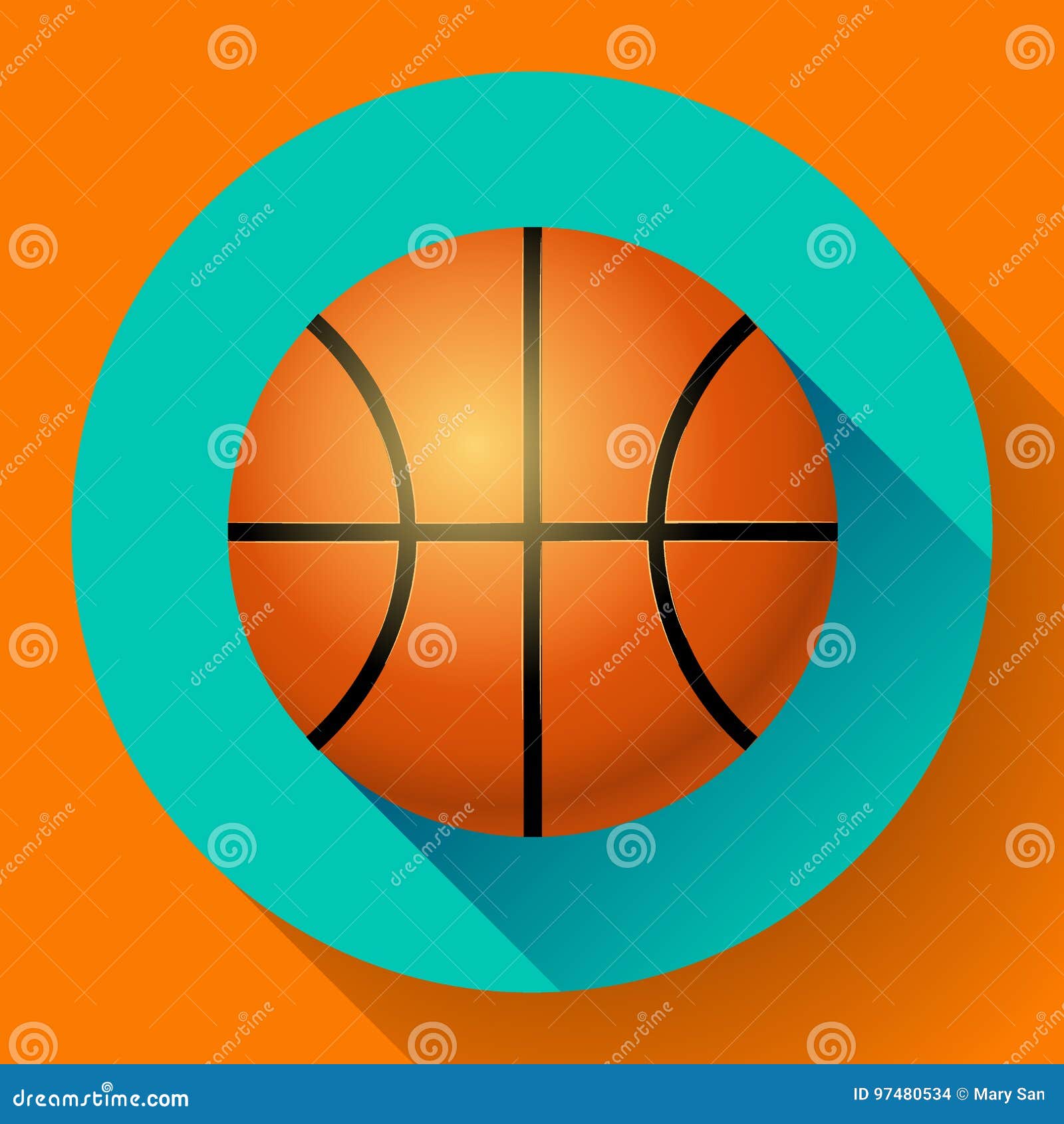 Vector Basketball Flat Icon Sport Illustration Stock Vector ...