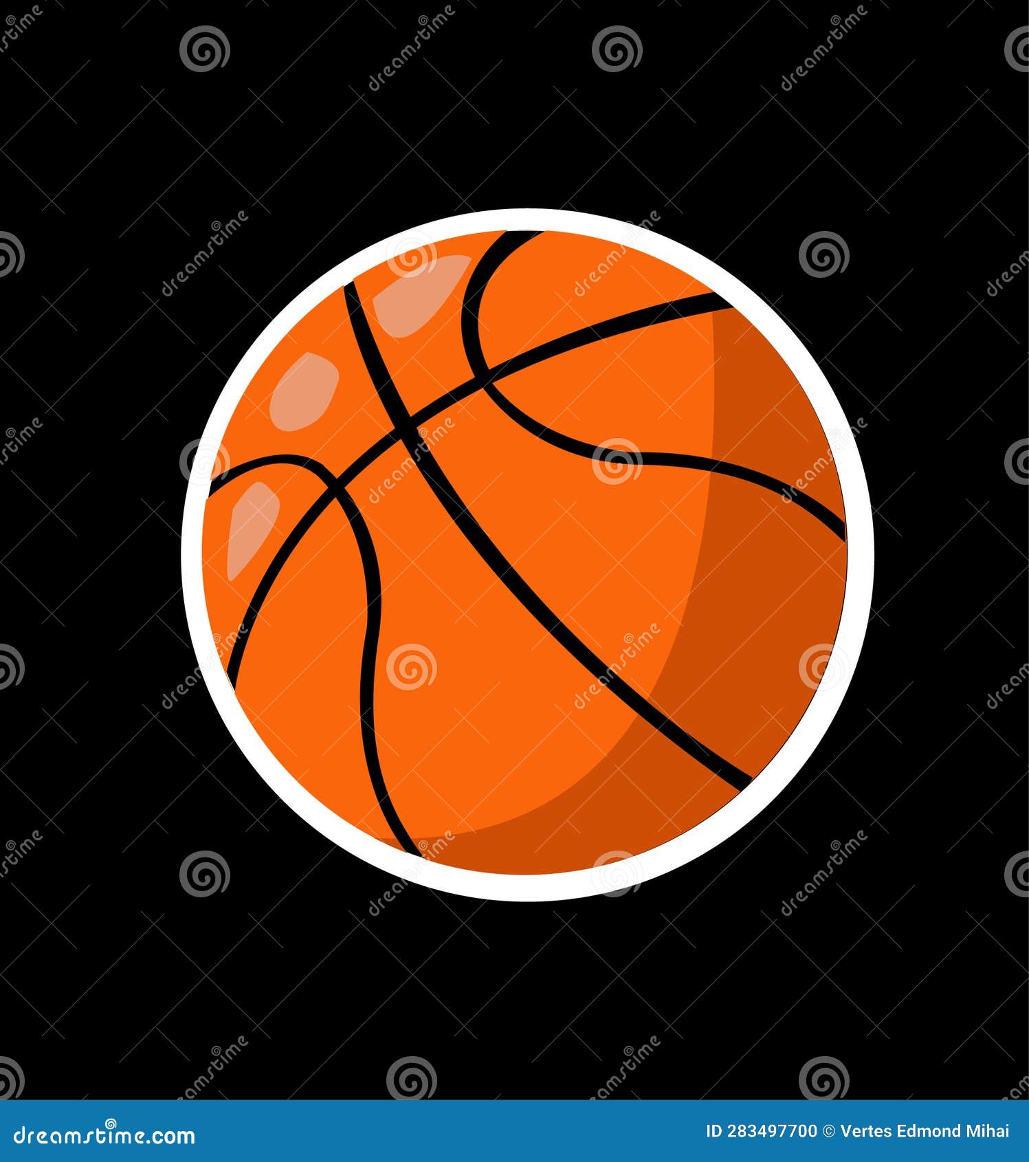 Vector Basketball Illustration Design Stock Vector - Illustration of ...
