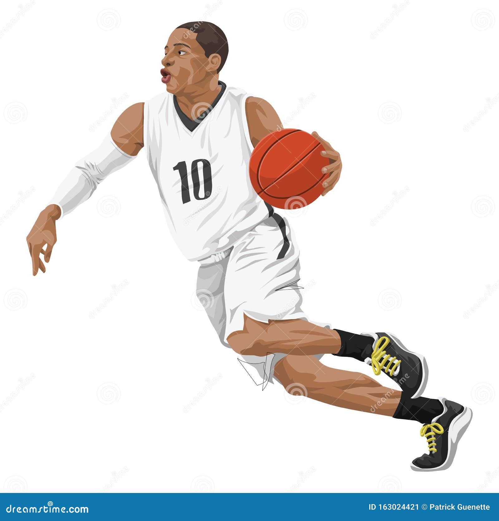 Vector of Basketball Player Stock Vector - Illustration of drawing ...