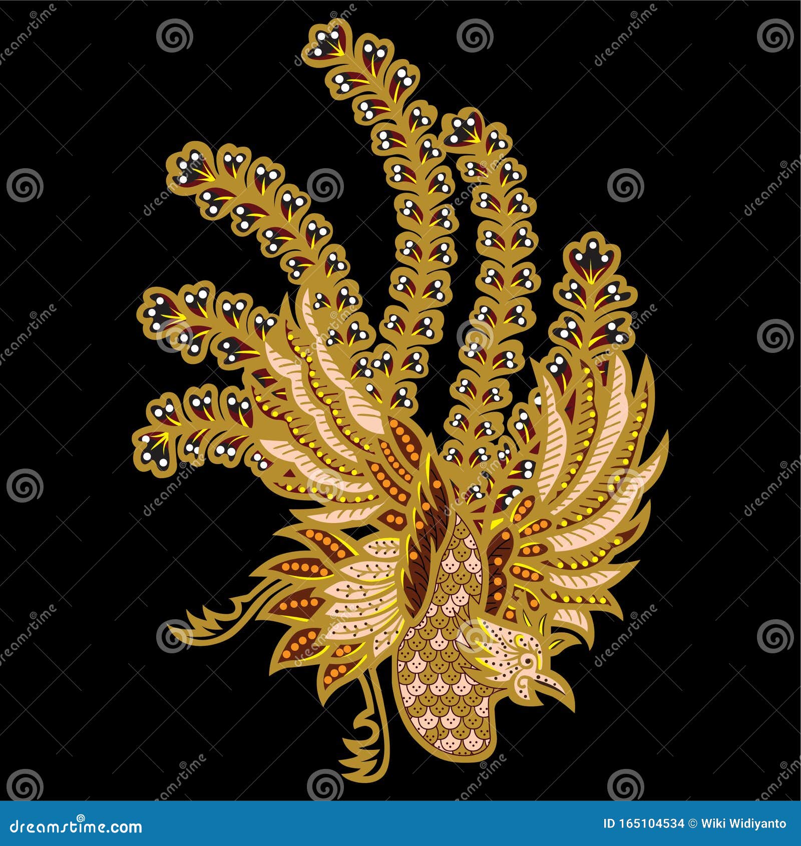 Vector Batik Bird from Indonesia Stock Vector - Illustration of ...