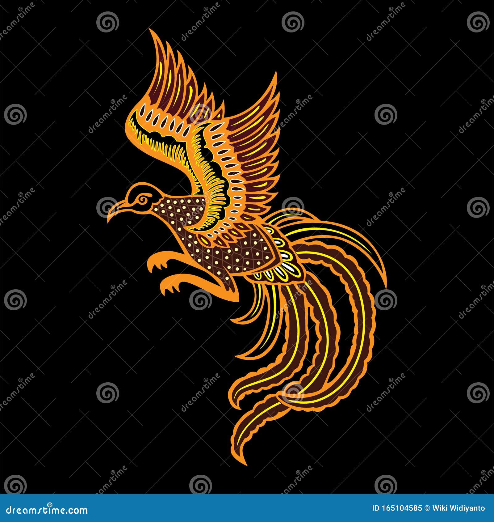 Vector Batik Bird from Indonesia Stock Vector - Illustration of design ...