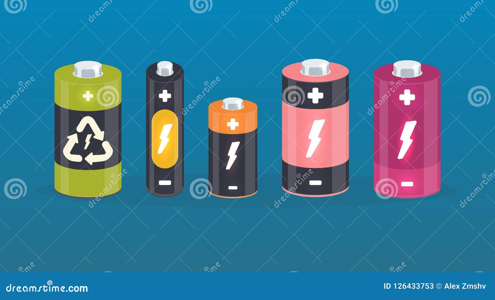 Li-ion Cylinder Accumulators Charged In Charger Holder, Case With Slots ...