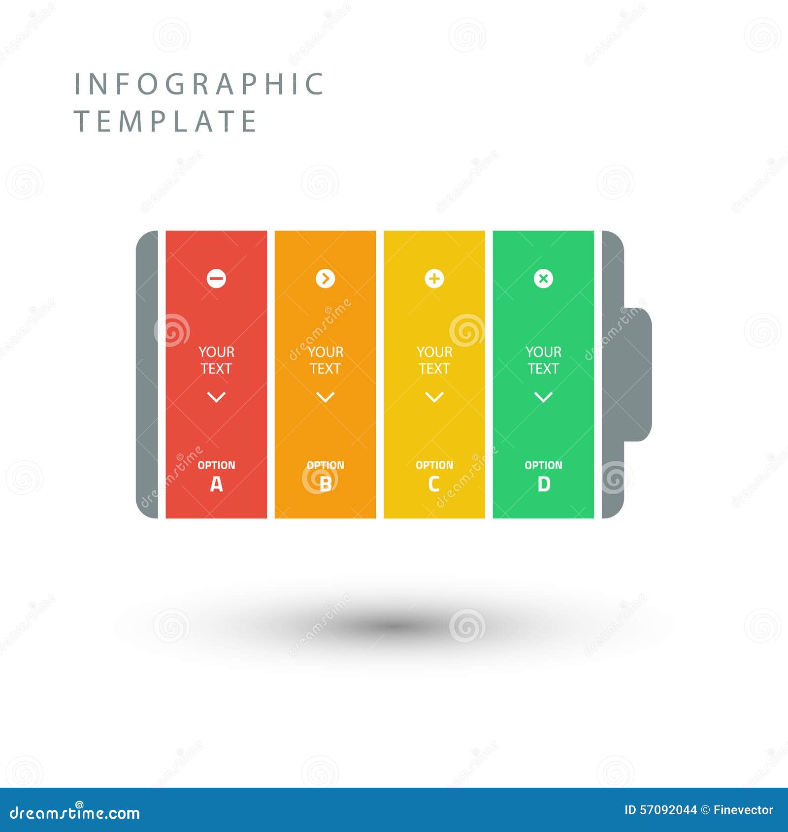 Vector Battery Element Infographic Template. Design Concept For ...