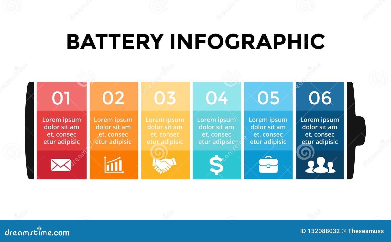 Vector Battery Infographic Template. Presentation Slide Template ...