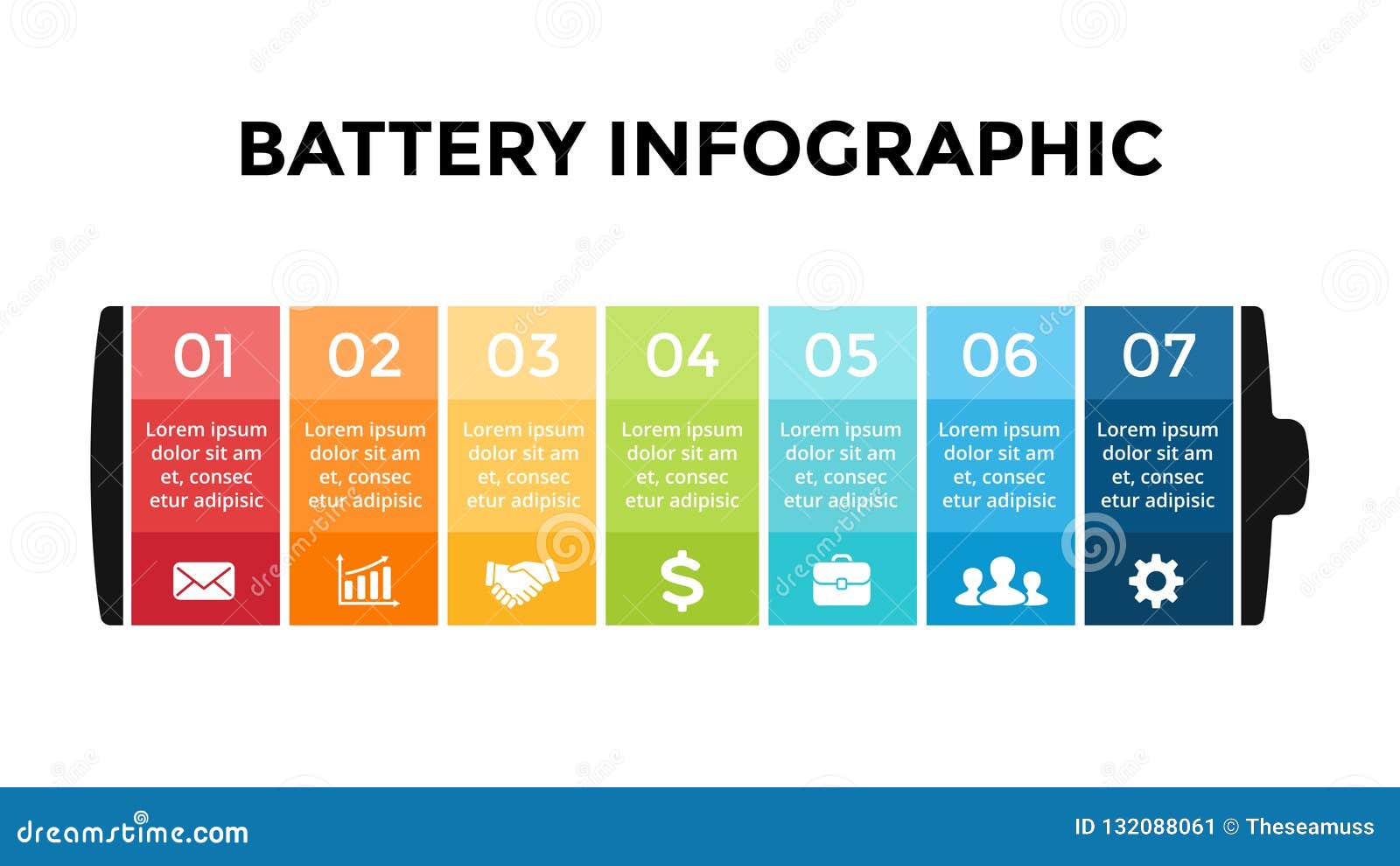Vector Battery Infographic Template. Presentation Slide Template ...