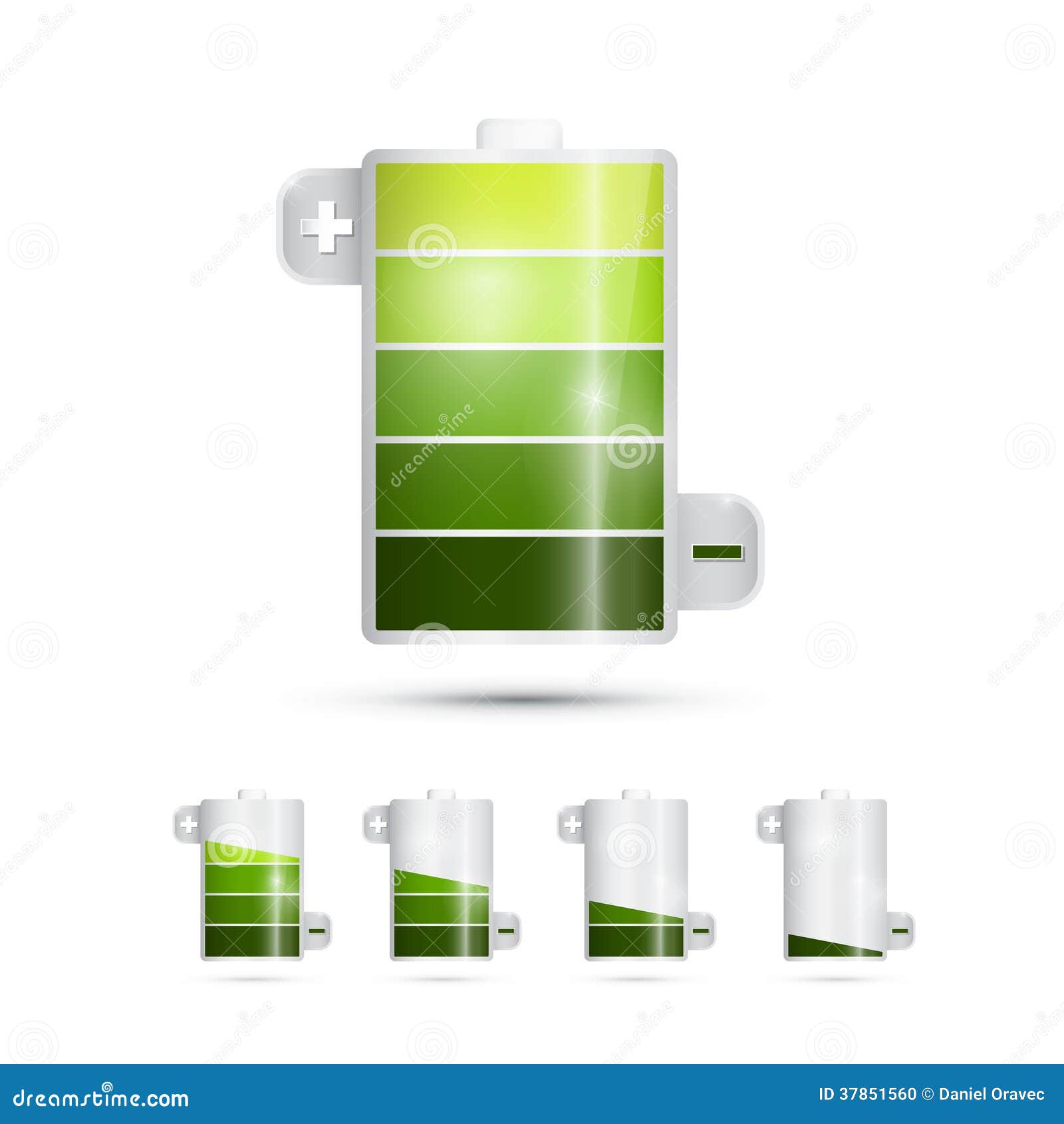 Vector Battery Life Symbols Stock Vector - Illustration of fuel, glossy ...