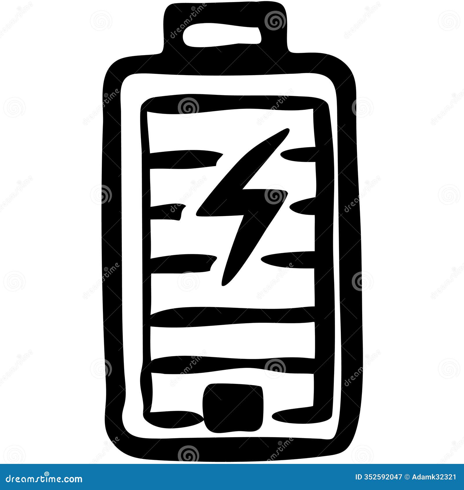 Vector Battery with Lightning Bolt Symbol for Energy and Power Themes ...