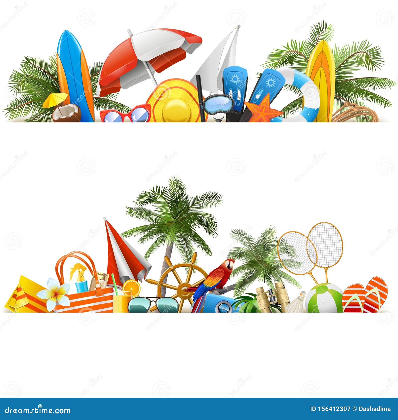 Beach Borders Stock Illustrations – 304 Beach Borders Stock ...