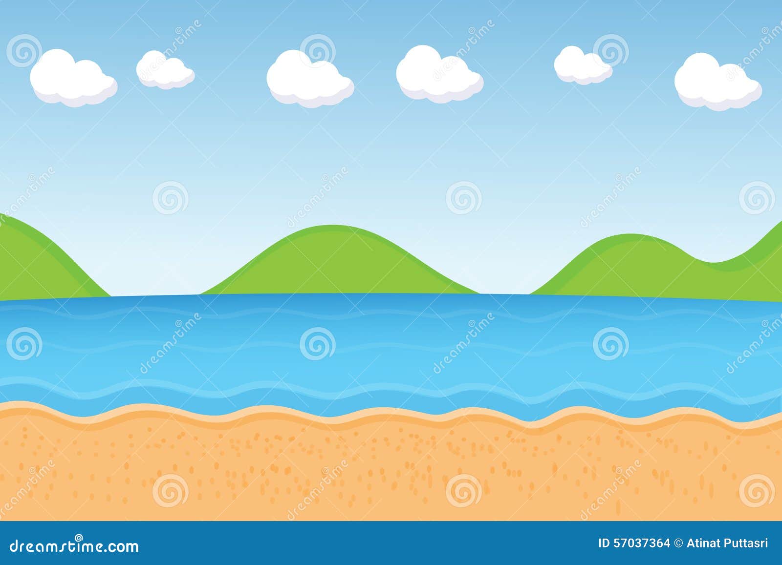 Cartoon Beach Litter On A White Background. Illustration Of A Lying ...