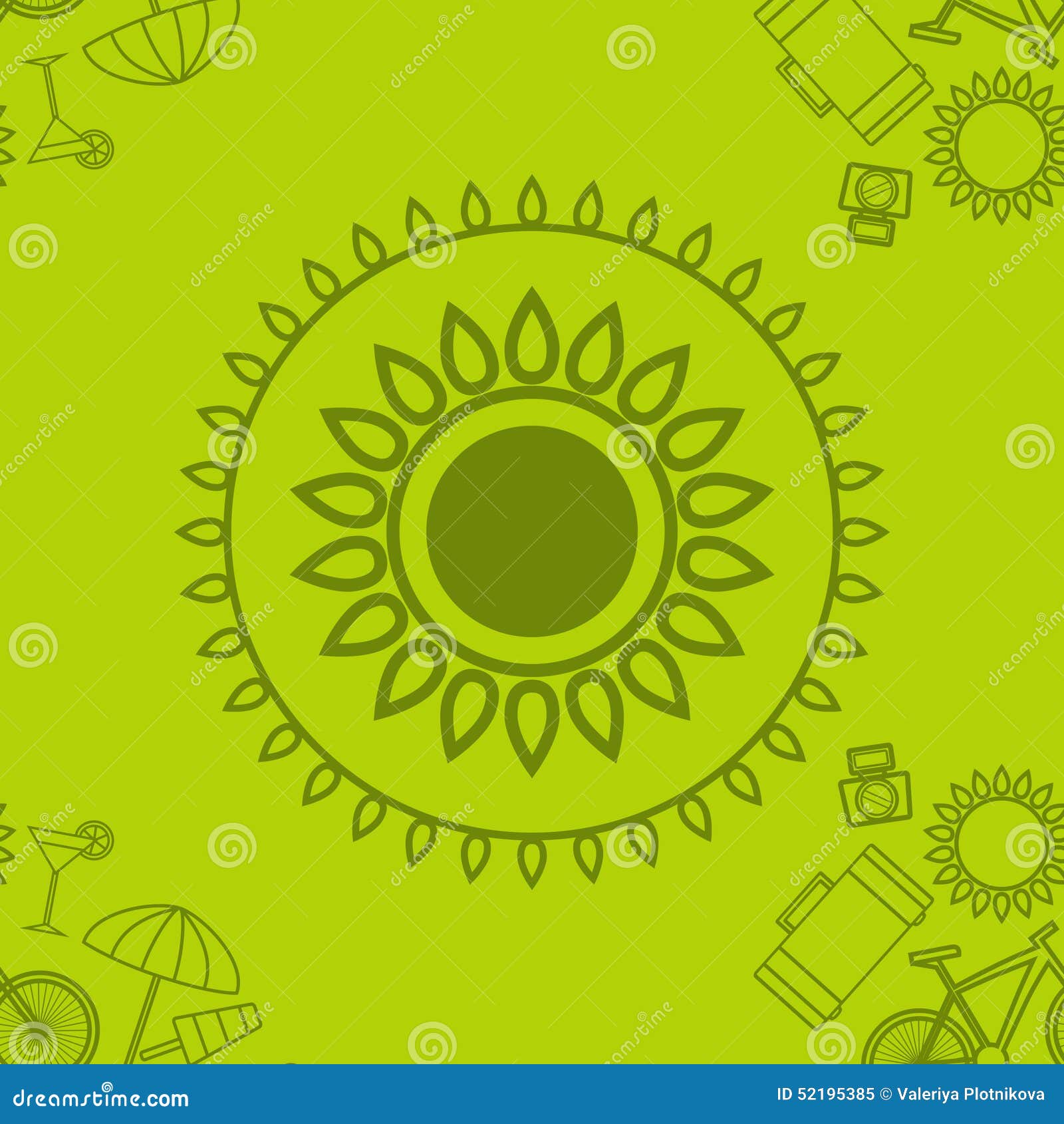 Vector Beach Pattern for Summer Stock Vector - Illustration of seamless ...