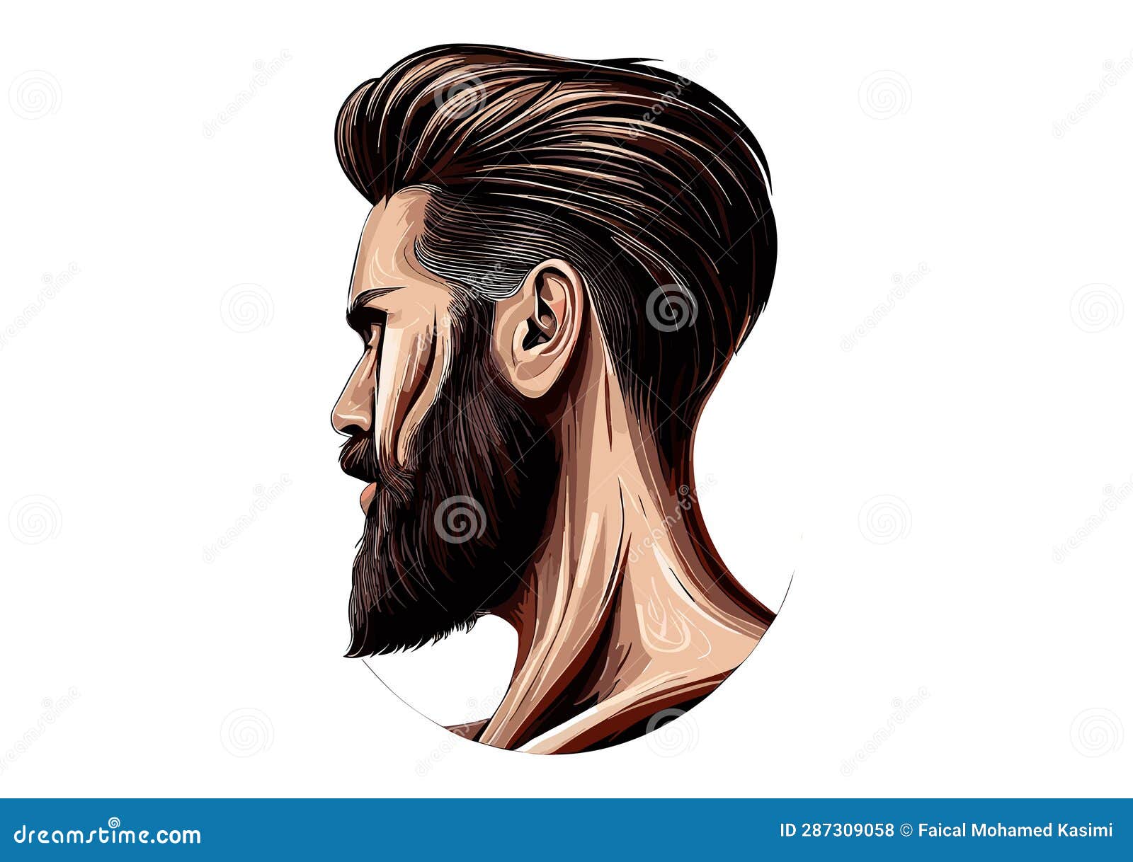 Vector Beard Chronicles: Logo Design Treasures Stock Illustration - Illustration of beard ...