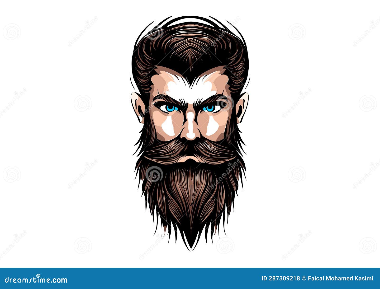 Beard Craftsmanship Illustrated: Vector Logos Royalty-Free Stock ...