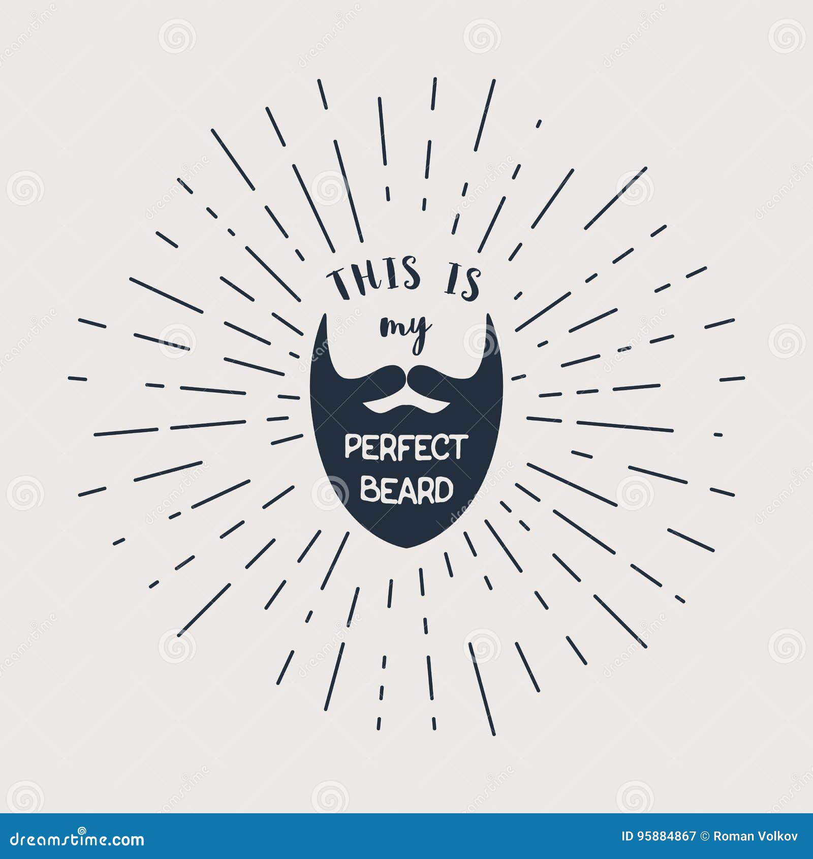 Vector Beard with Hipster Lettering Stock Vector - Illustration of ...