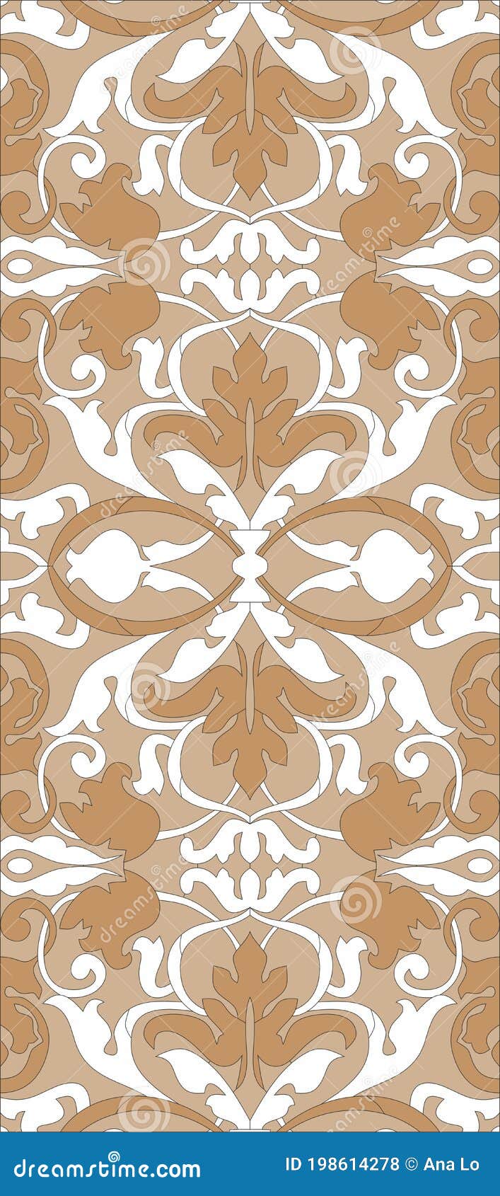 Vector Beige Pattern Template for Stained Glass Stock Vector ...