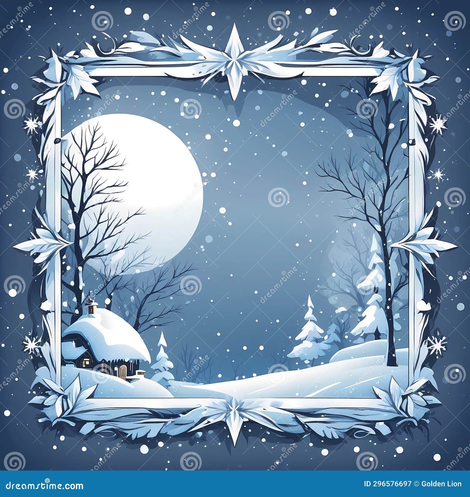 Vector Beautiful Christmas Frame Stock Illustration - Illustration of ...