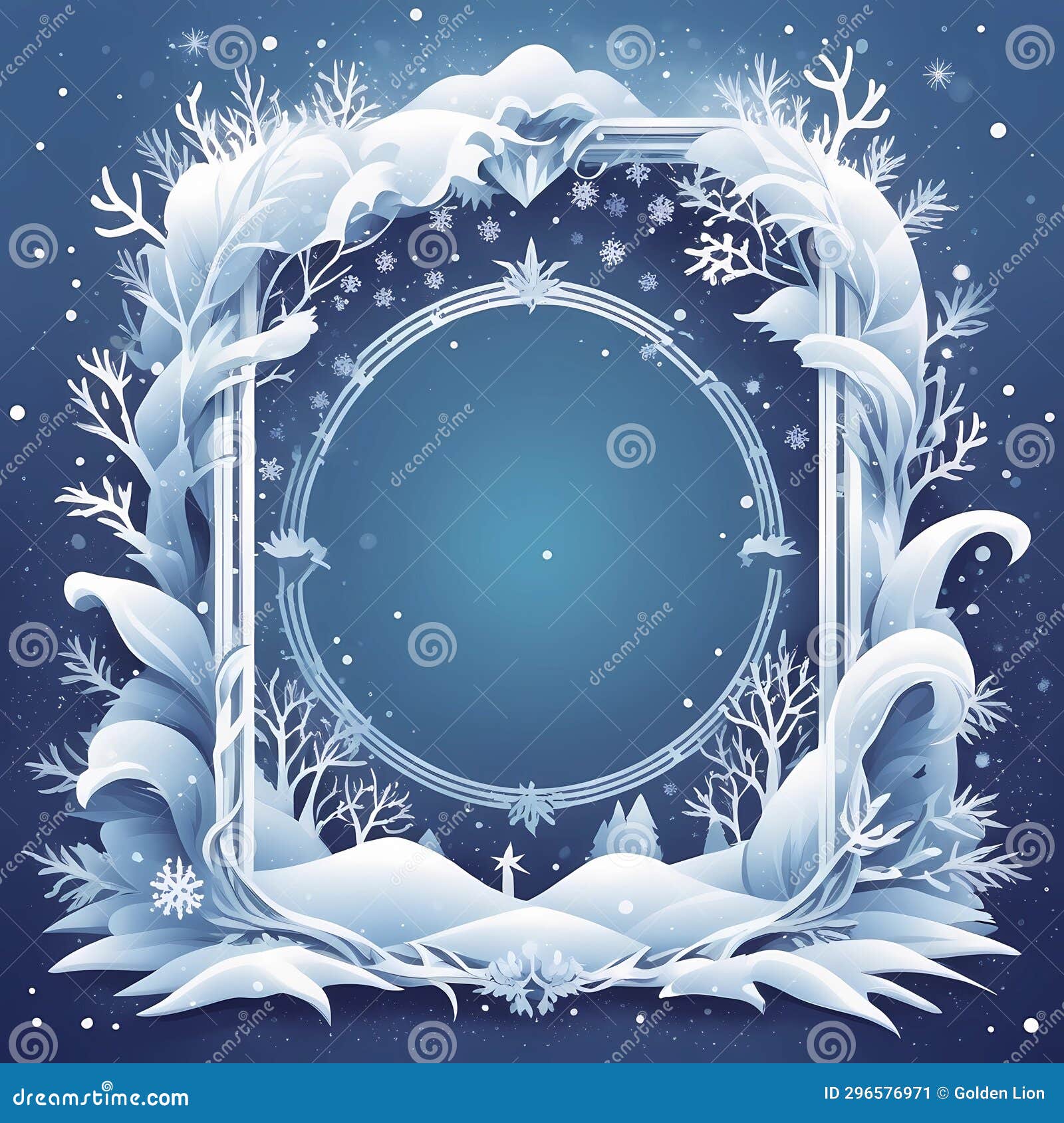 Vector Beautiful Christmas Frame Stock Illustration - Illustration of ...