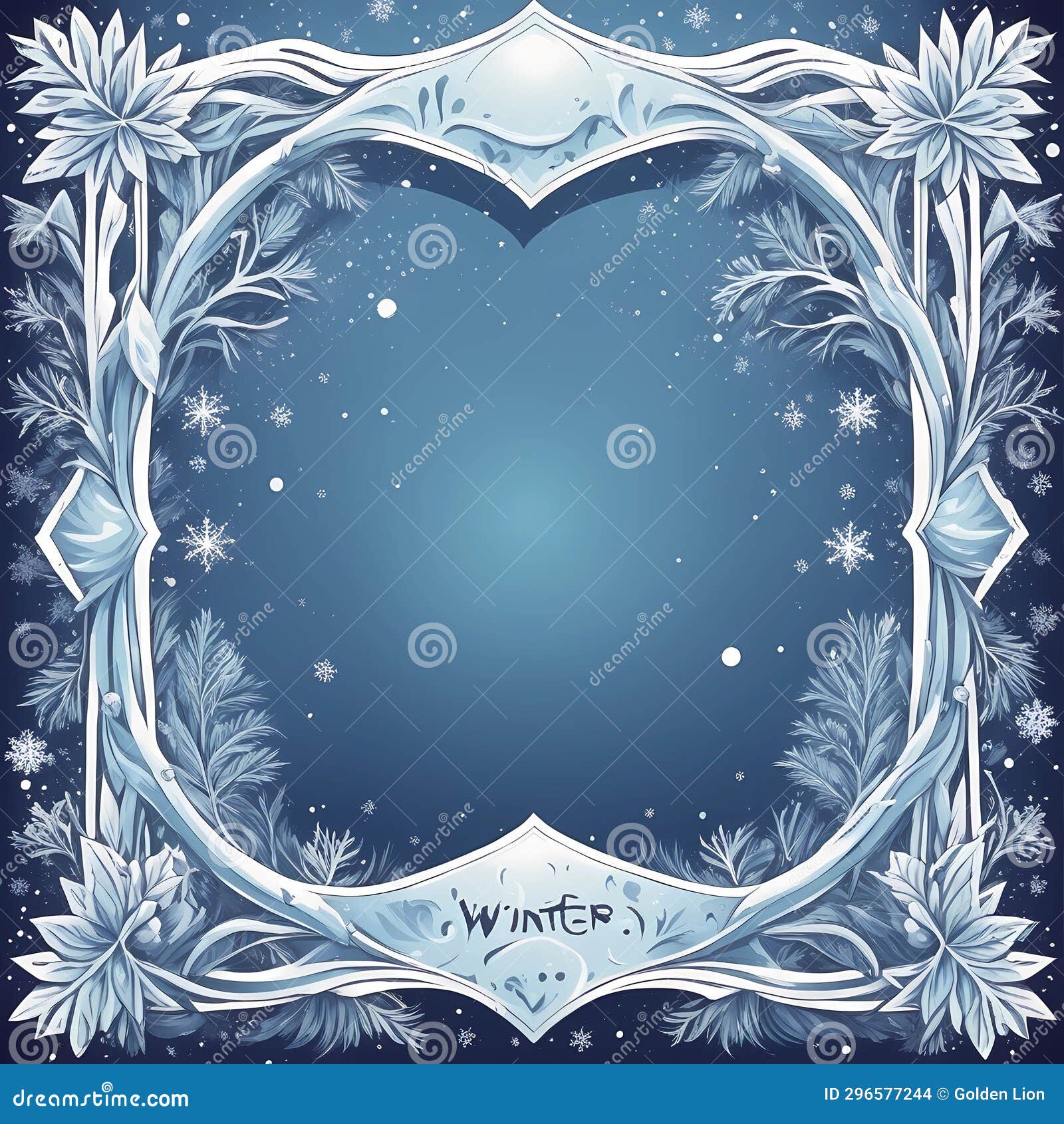 Vector Beautiful Christmas Frame Stock Illustration - Illustration of ...