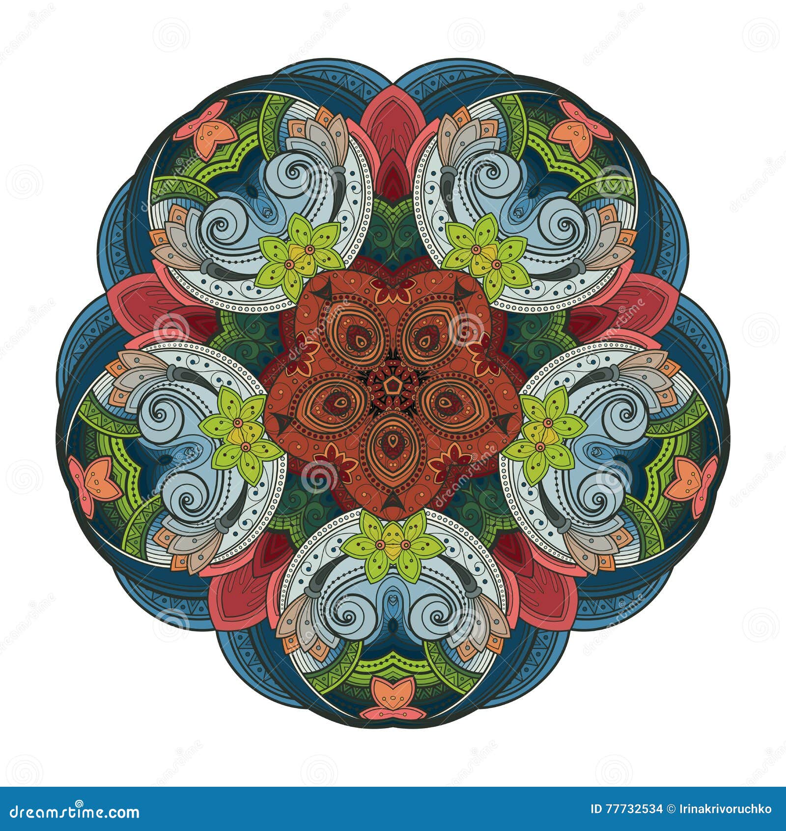 Vector Beautiful Deco Colored Contour Star, Patterned Design Element ...