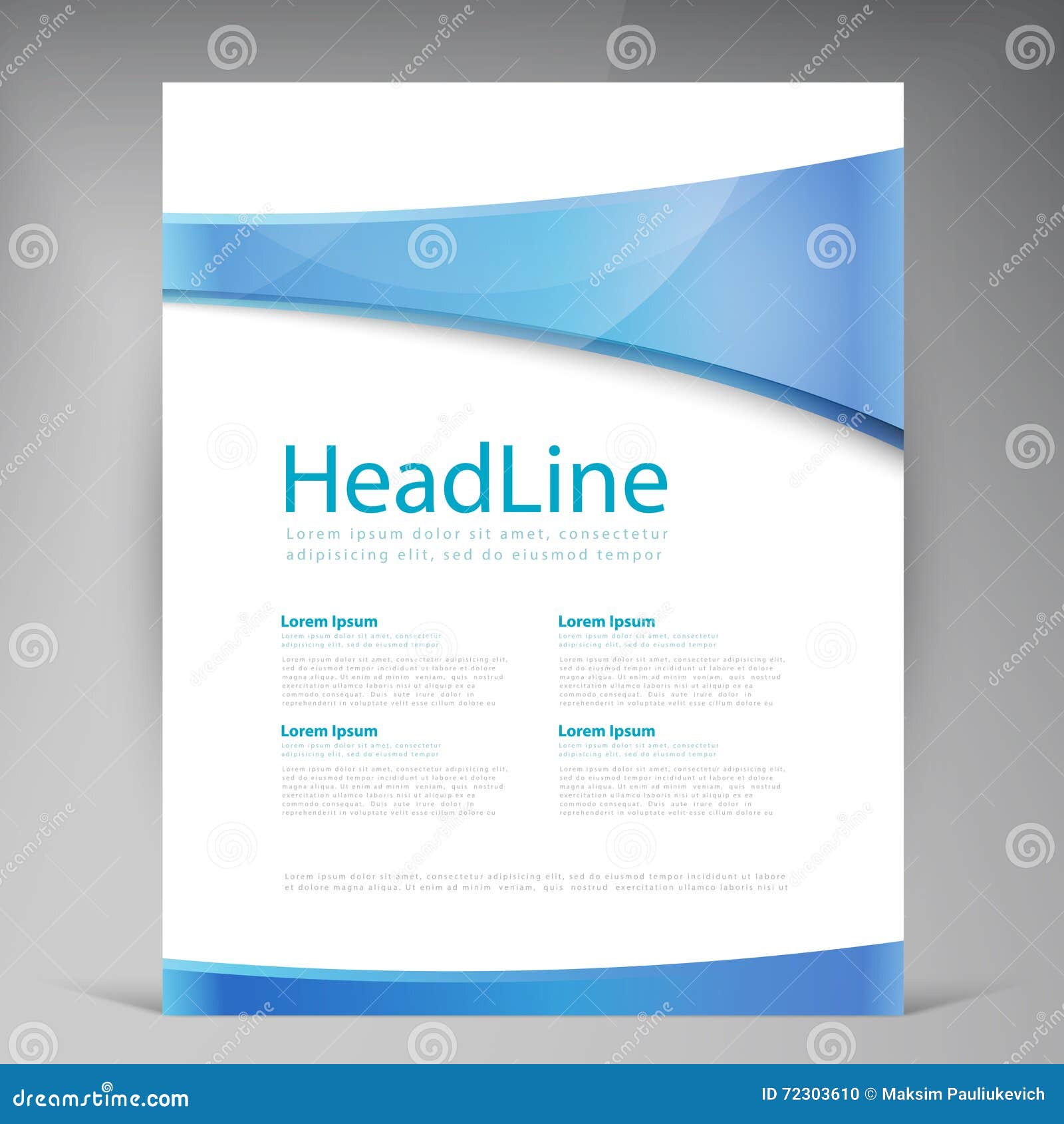 Vector Beautiful Flyer. stock vector. Illustration of page - 72303610