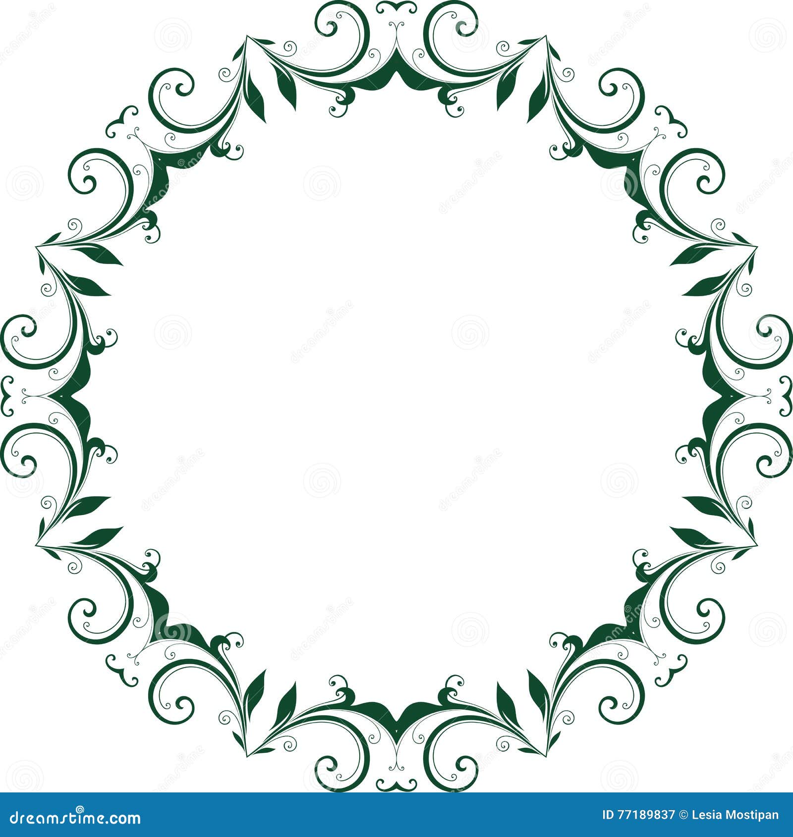 Vector Beautiful Frame Floral Pattern on White Stock Vector ...