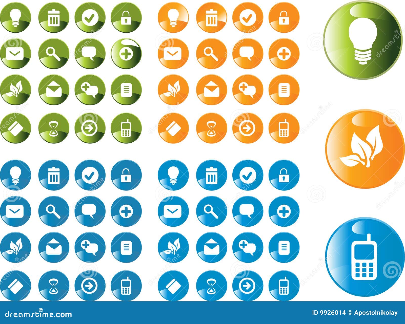 Vector beautiful icon set stock vector. Illustration of business - 9926014